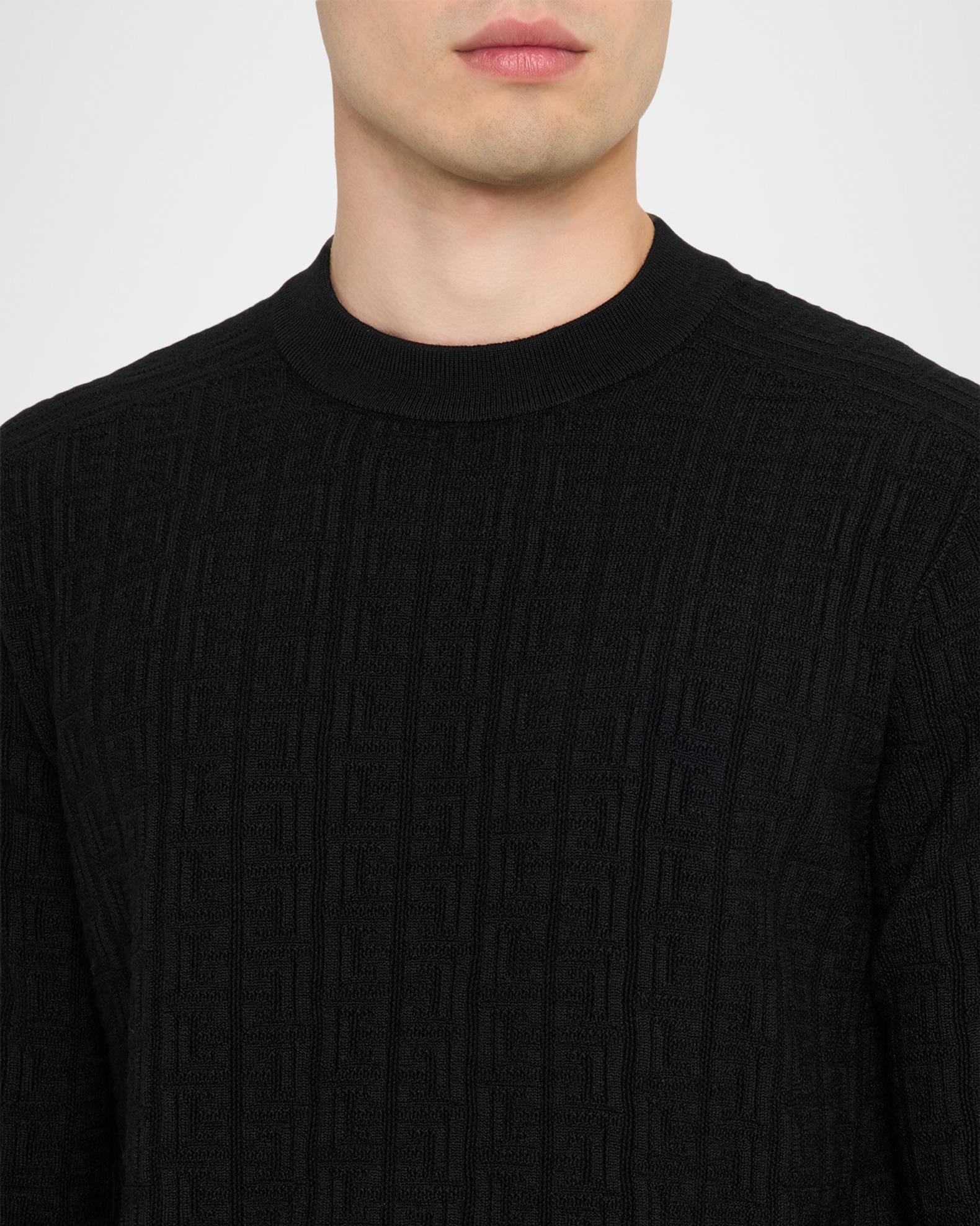 Balmain Men's Wool Monogram Jacquard Crewneck Sweater | Neiman Marcus