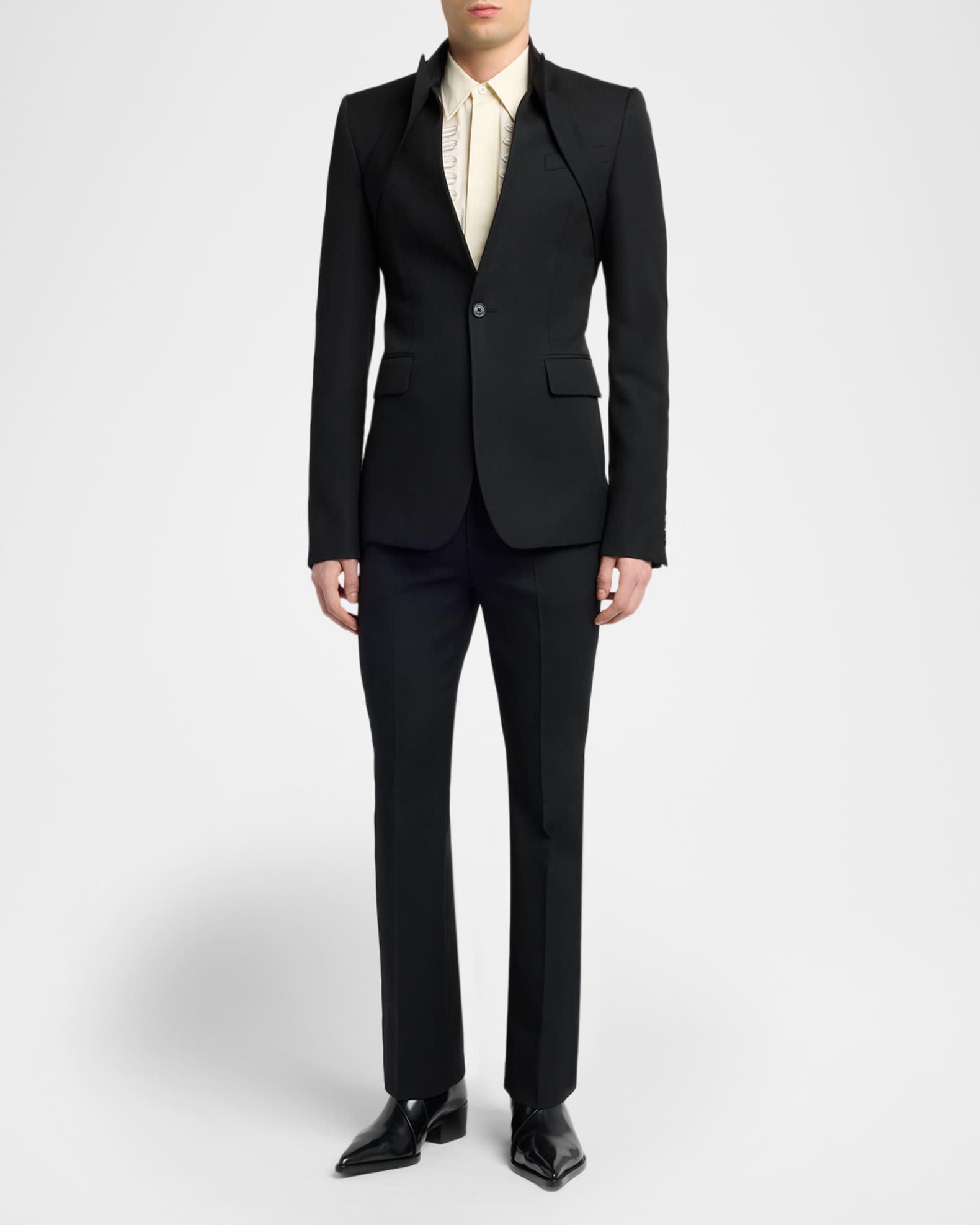 McQueen Men's Reverse Lapel Single-Breasted Sport Jacket | Neiman Marcus