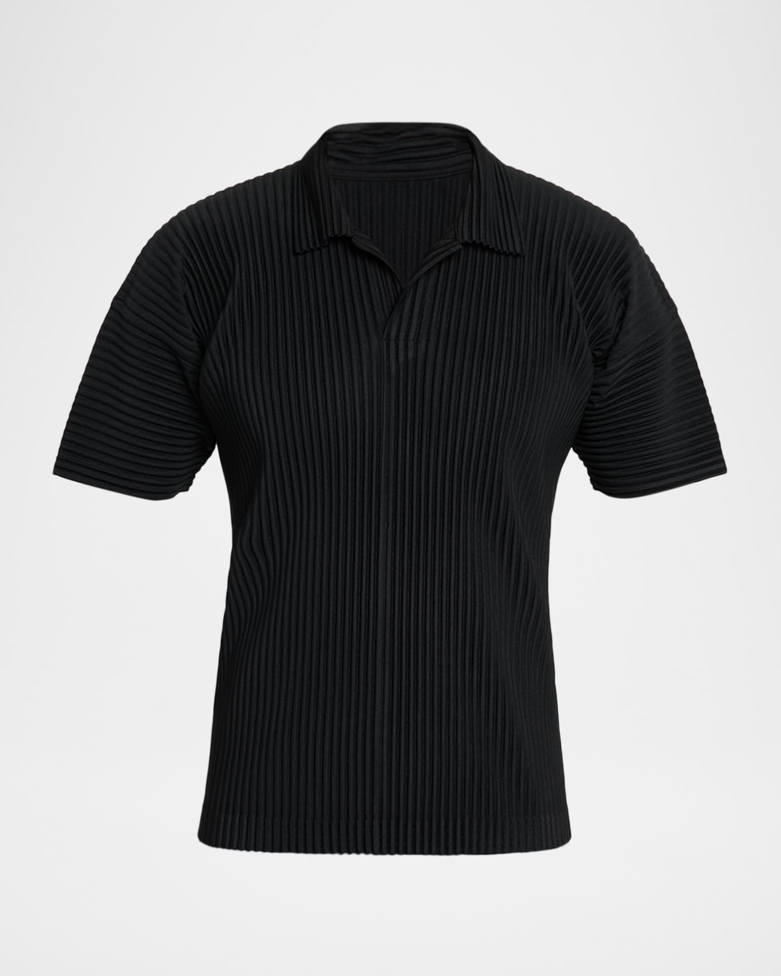 Homme Plisse Issey Miyake Men's Pleated Polyester Polo Shirt | Neiman ...