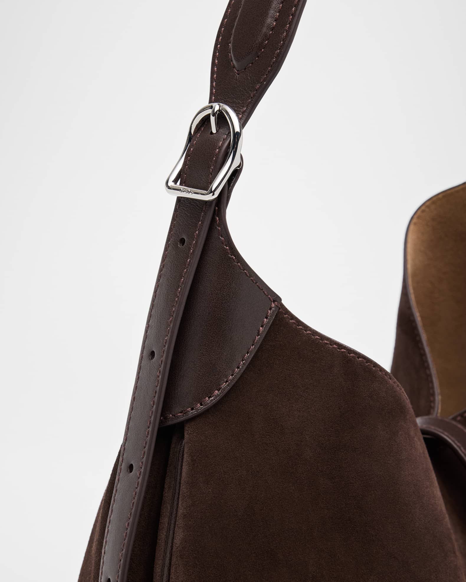 Polo Ralph Lauren Polo ID Suede Large Shoulder Bag | Neiman Marcus