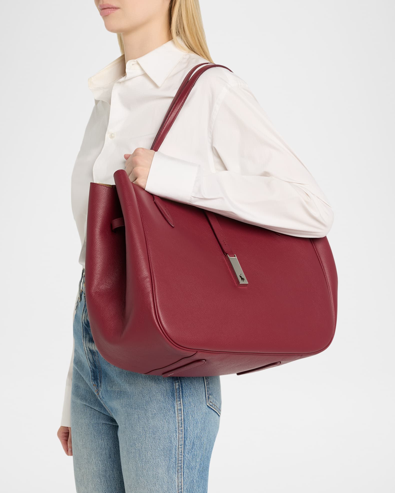 Polo Ralph Lauren Polo ID Large Leather Tote | Neiman Marcus