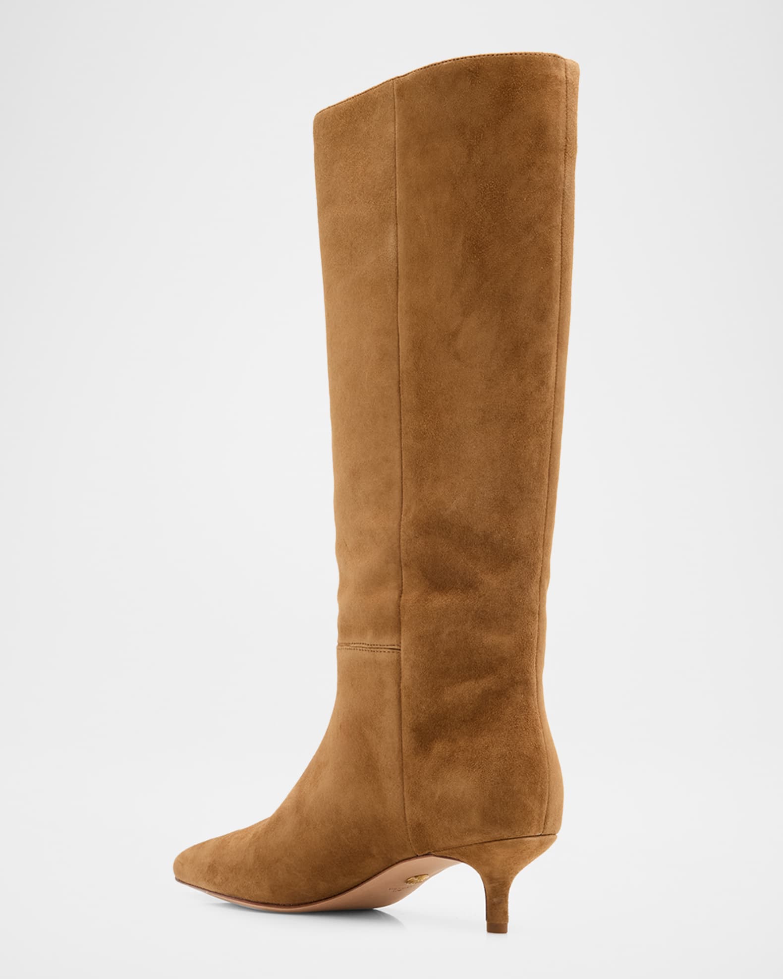 Veronica Beard Lisa Suede Kitten-Heel Knee Boots | Neiman Marcus