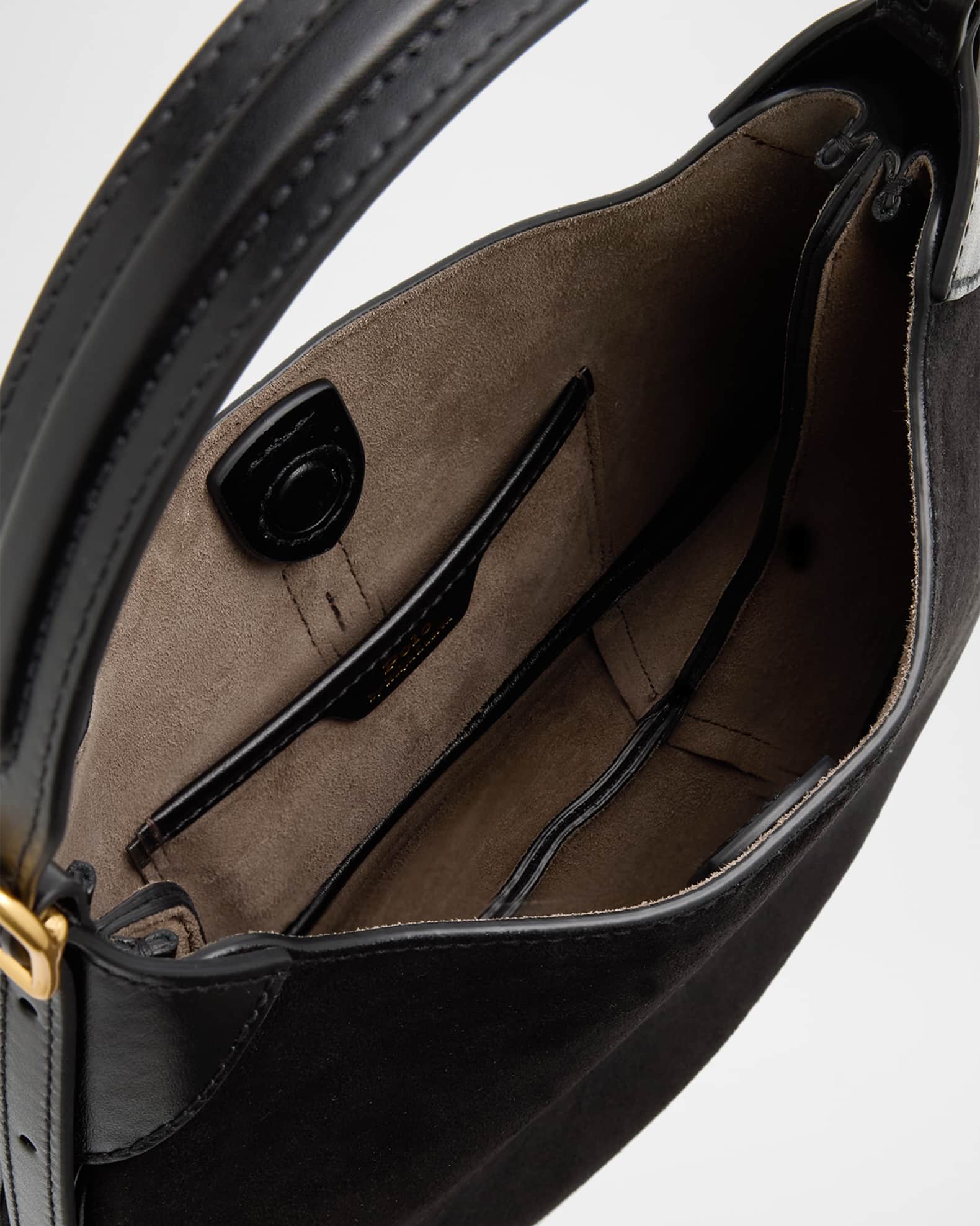Polo Ralph Lauren Polo ID Suede Small Shoulder Bag | Neiman Marcus