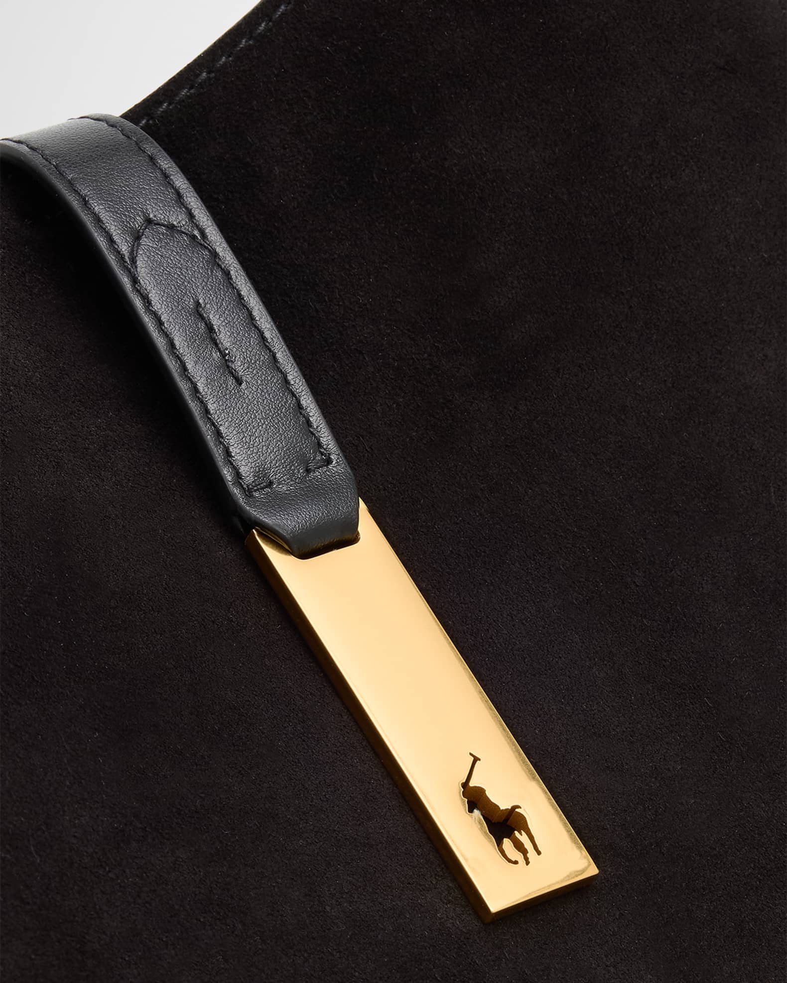 Polo Ralph Lauren Polo ID Suede Small Shoulder Bag | Neiman Marcus
