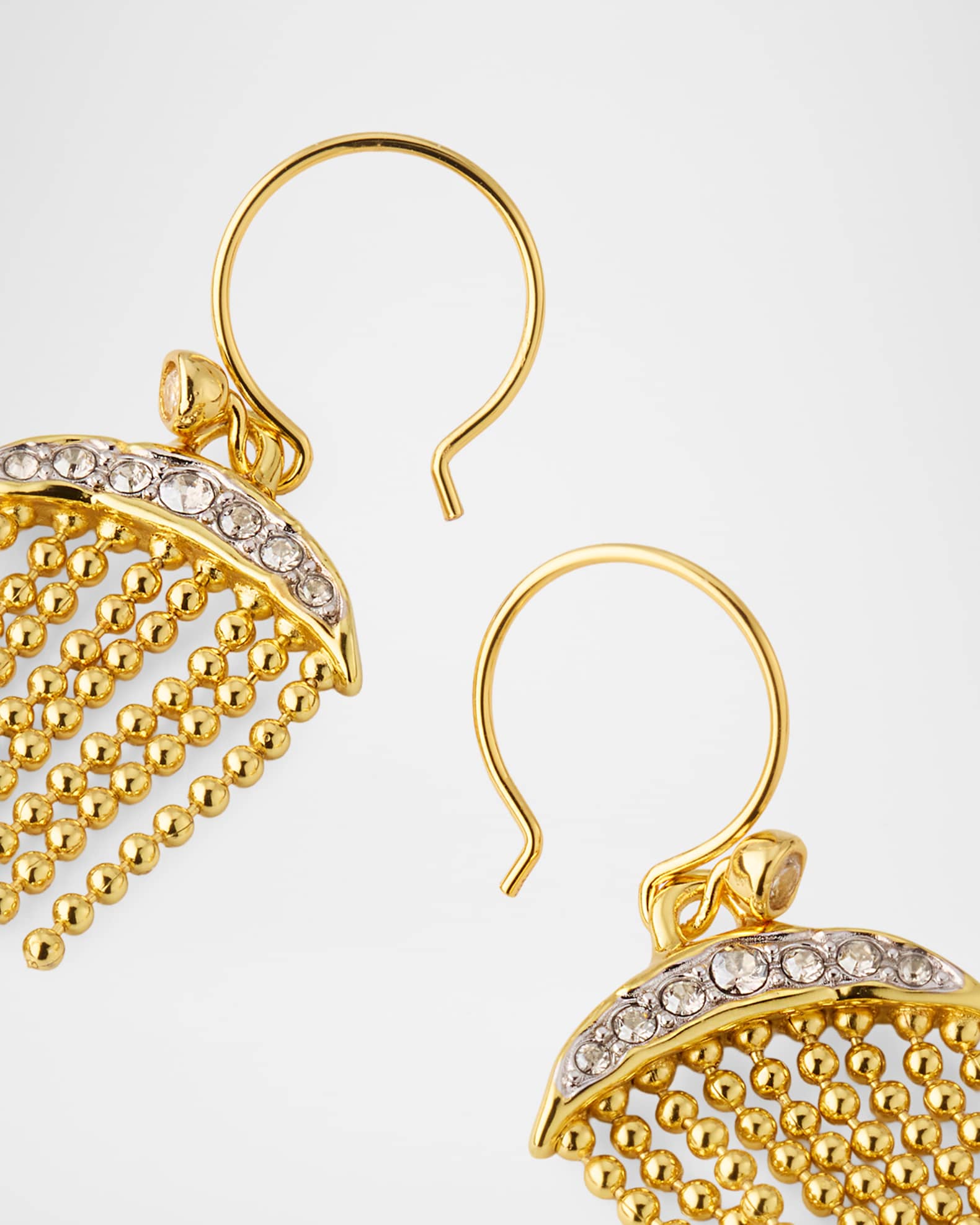 Alexis Bittar Solanales Crystal Petite Fringe Wire Earrings | Neiman Marcus