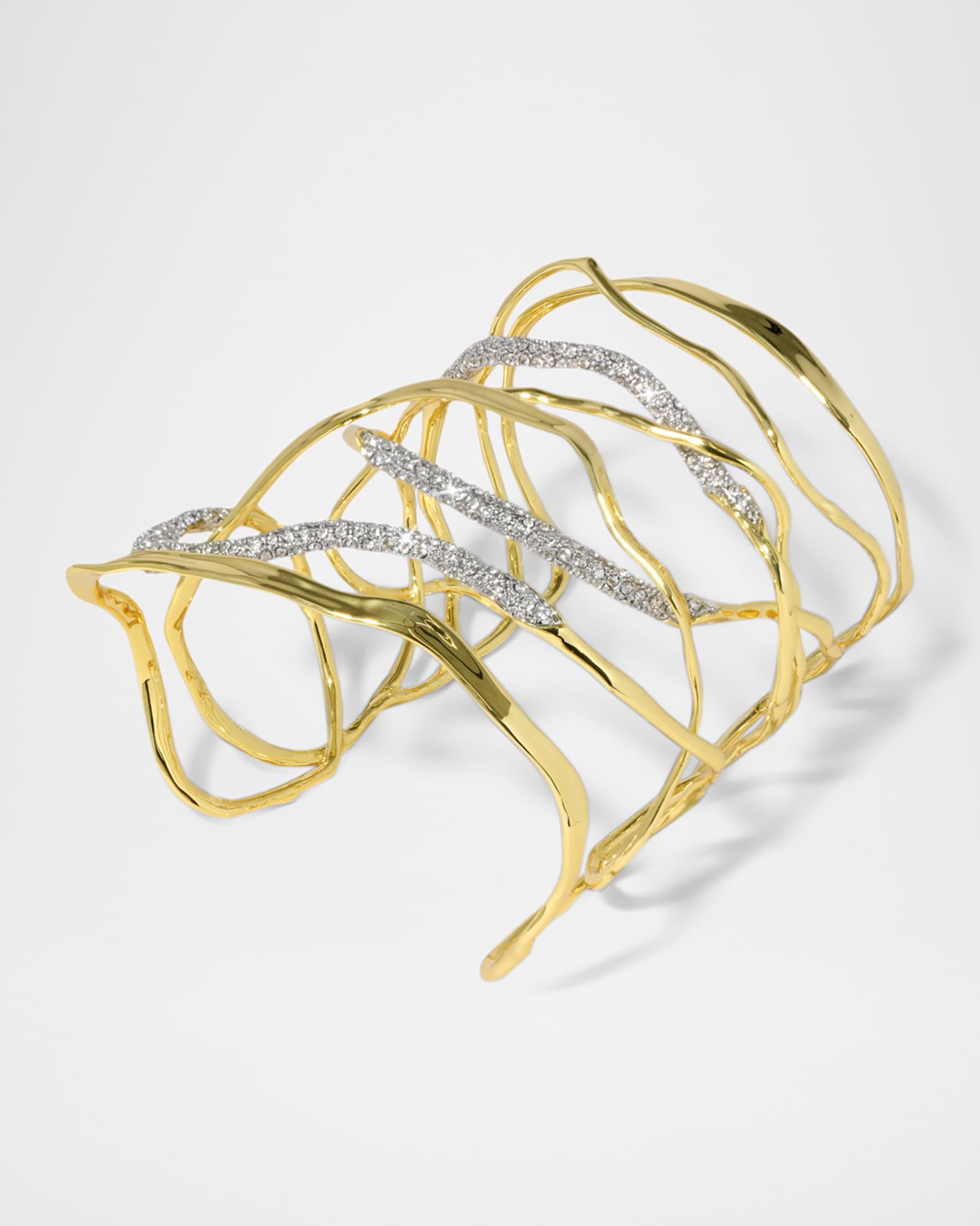 Alexis Bittar Solanales Crystal Intertwined Wide Cuff Bracelet | Neiman ...
