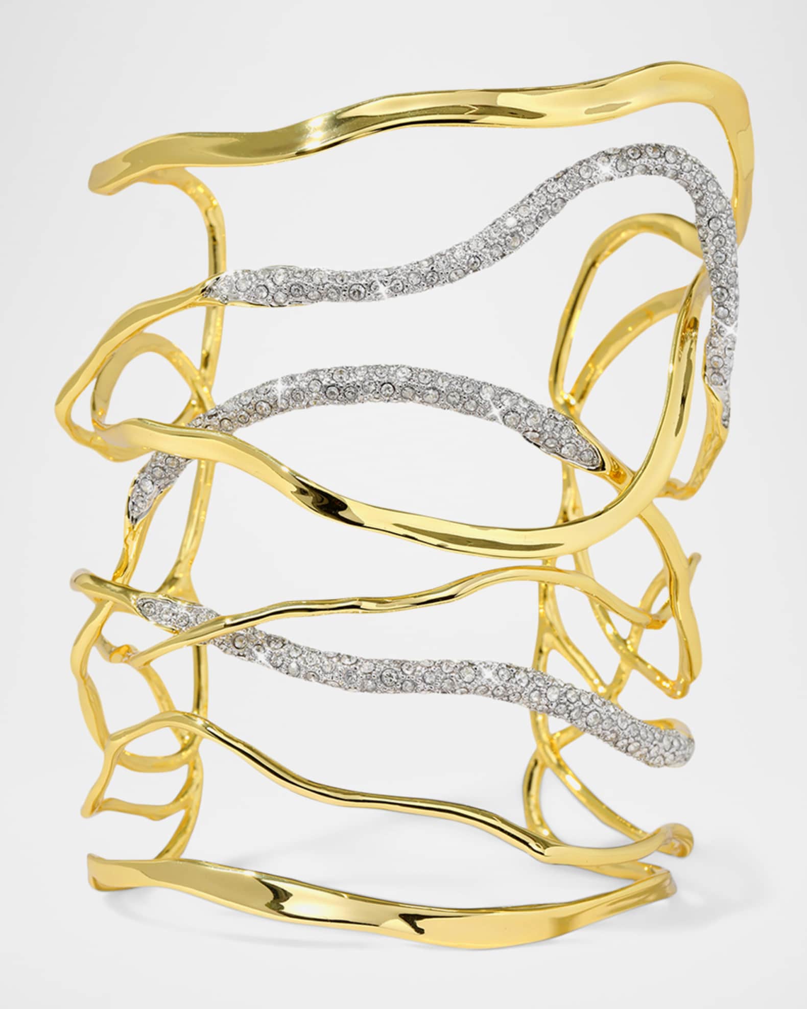 Alexis Bittar Solanales Crystal Intertwined Wide Cuff Bracelet | Neiman ...
