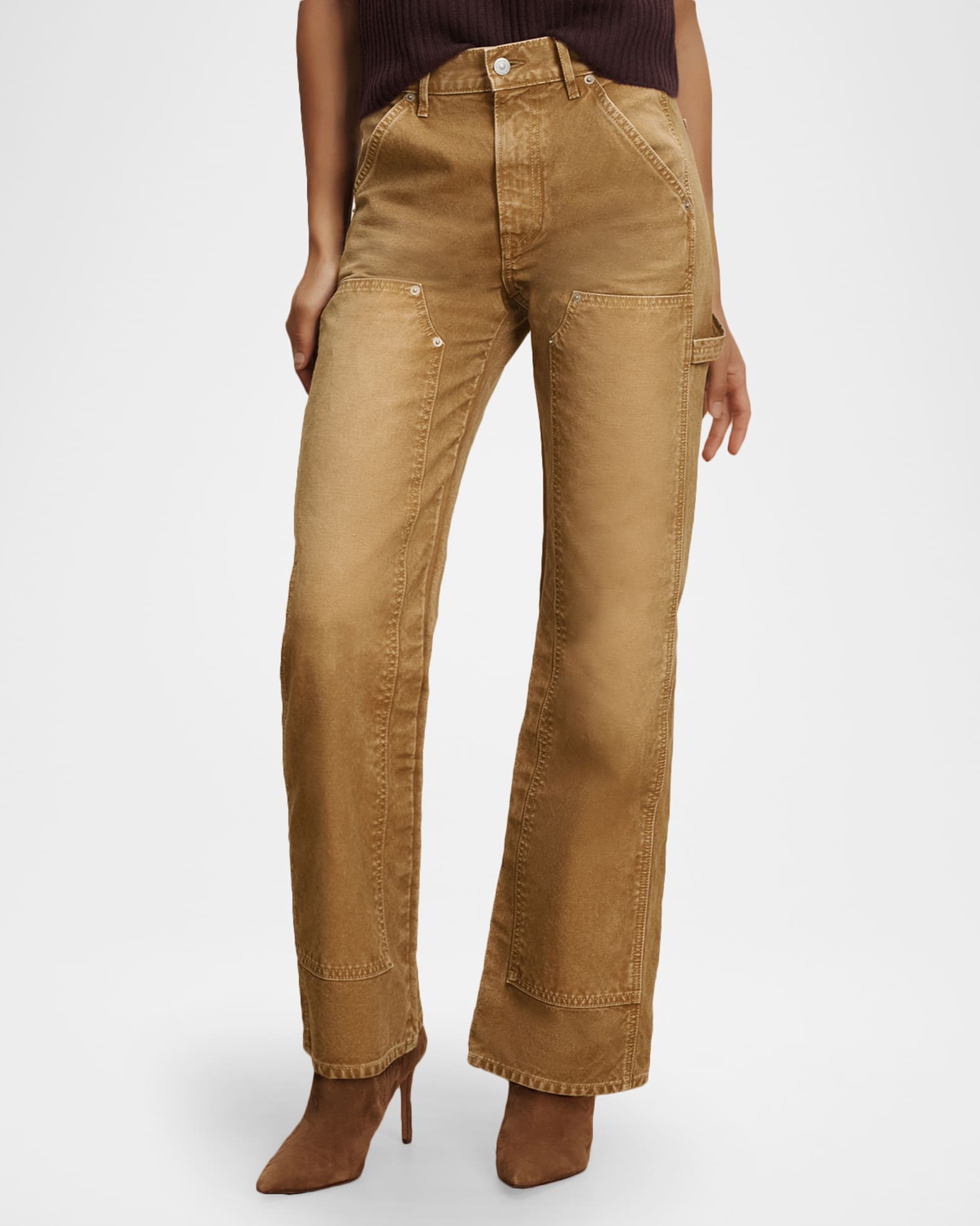Veronica Beard Dylan High-Rise Straight Ankle Jeans | Neiman Marcus