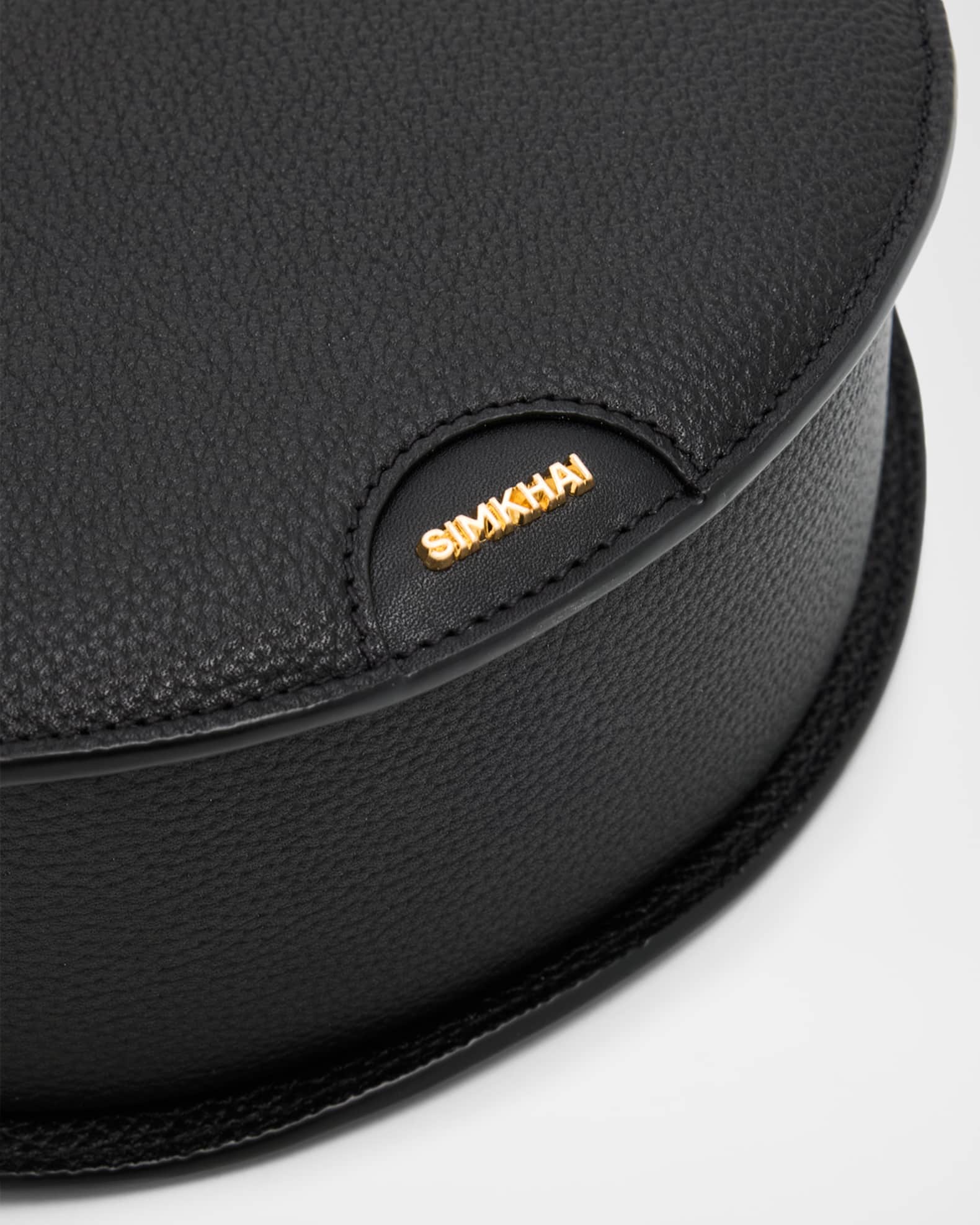 SIMKHAI Roan Half-Moon Leather Crossbody Bag | Neiman Marcus
