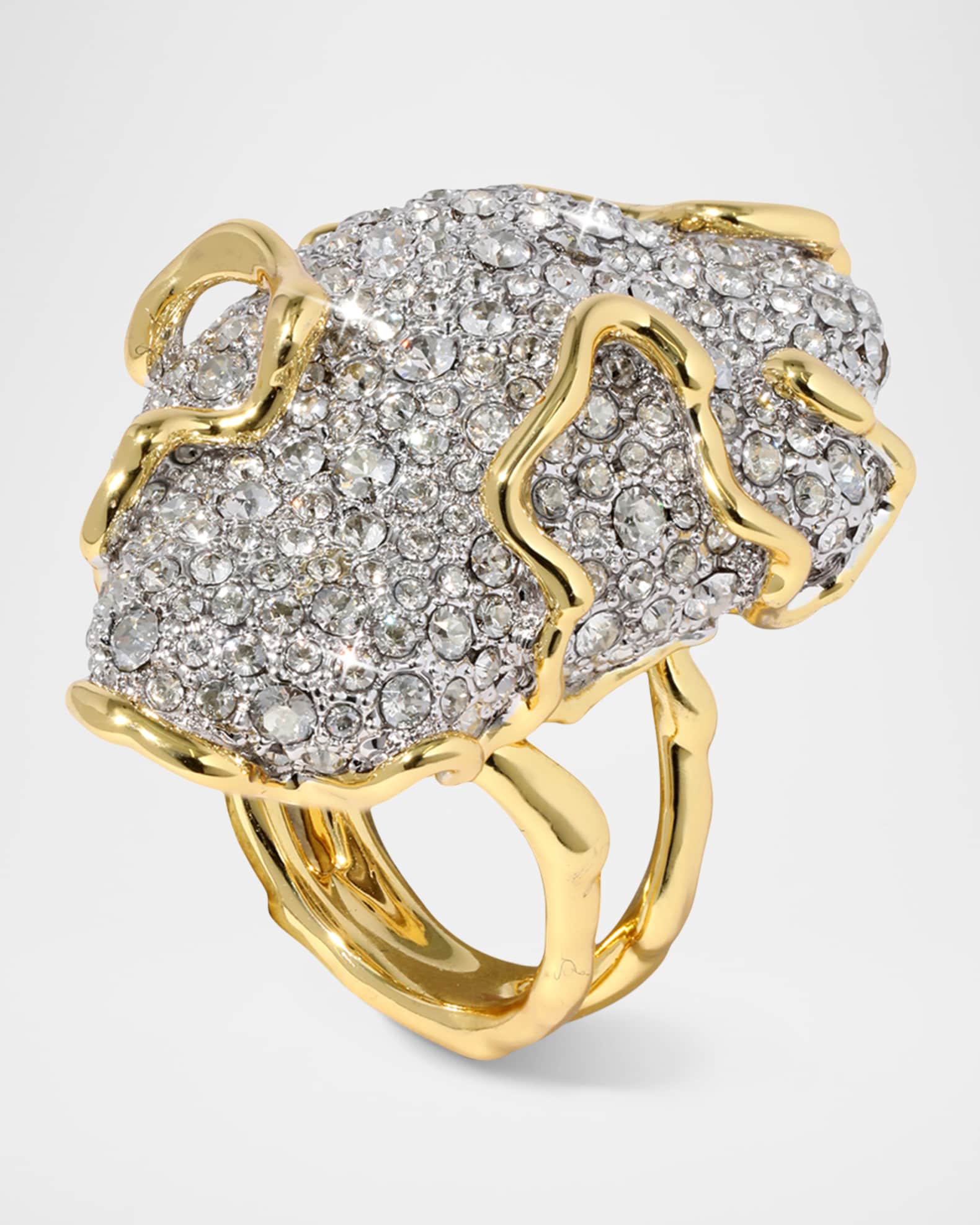 Alexis Bittar Solanales Large Crystal Pave Geode Ring | Neiman Marcus