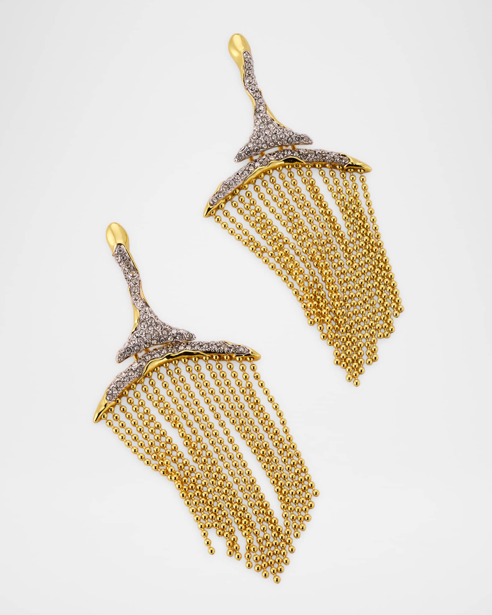 Alexis Bittar Solanales Crystal Fringe Chandelier Earrings | Neiman Marcus