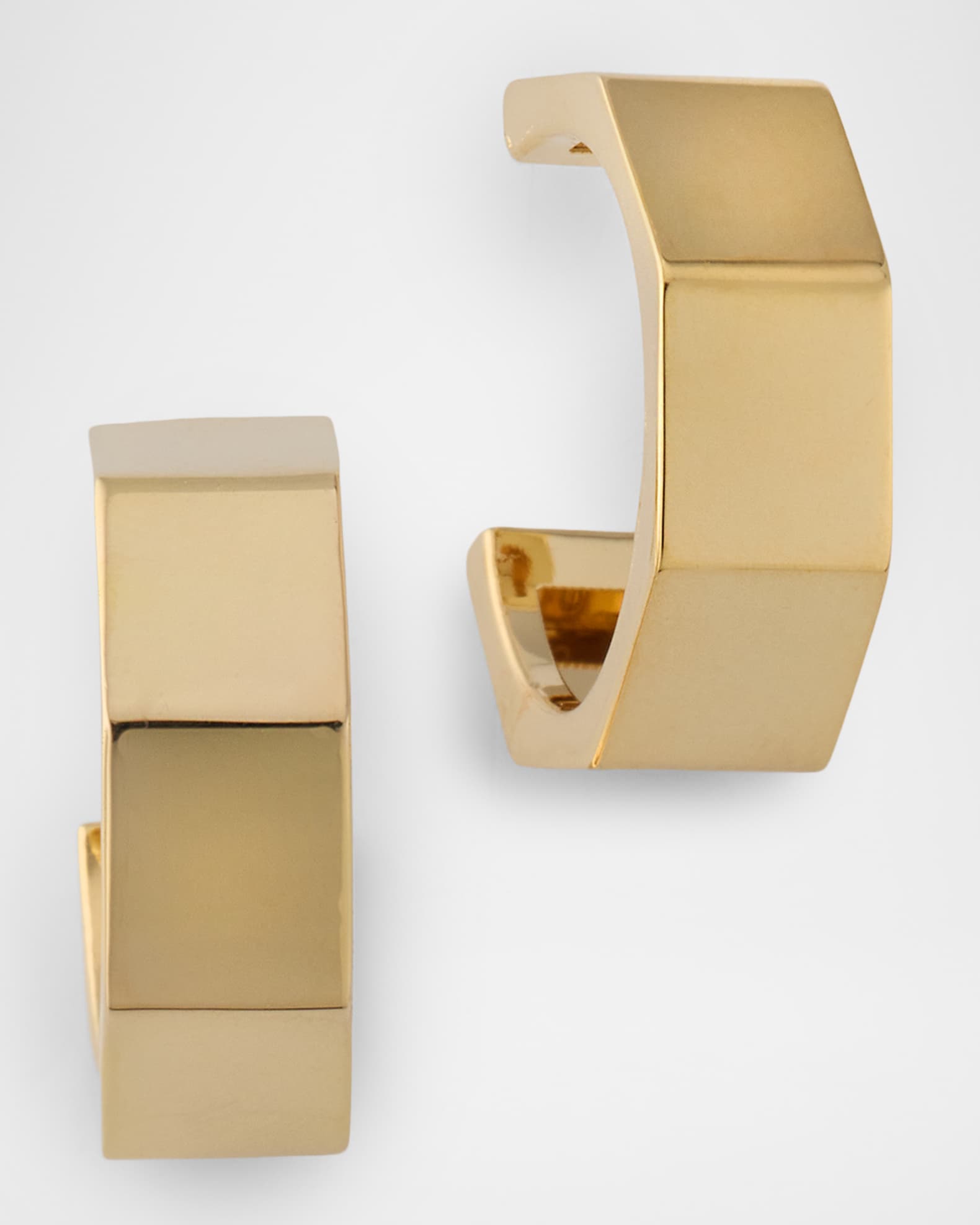 LANA Hollow Rock Hoop Earrings, 22mm | Neiman Marcus