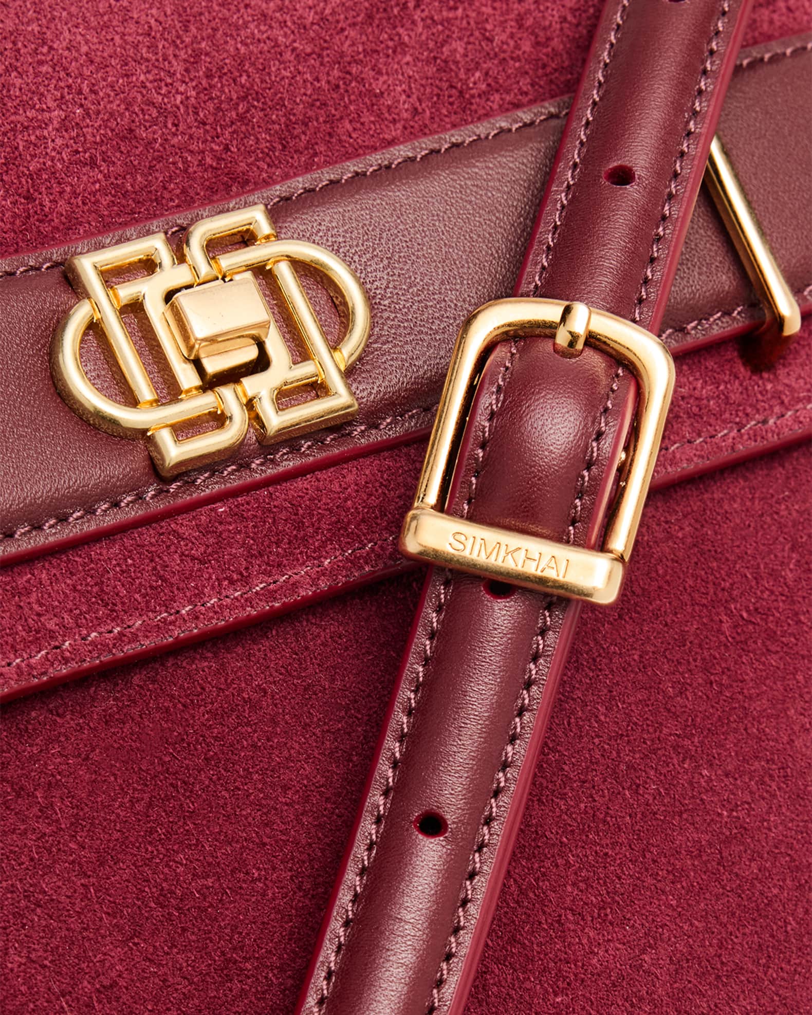 SIMKHAI Roan Half-Moon Suede Crossbody Bag | Neiman Marcus