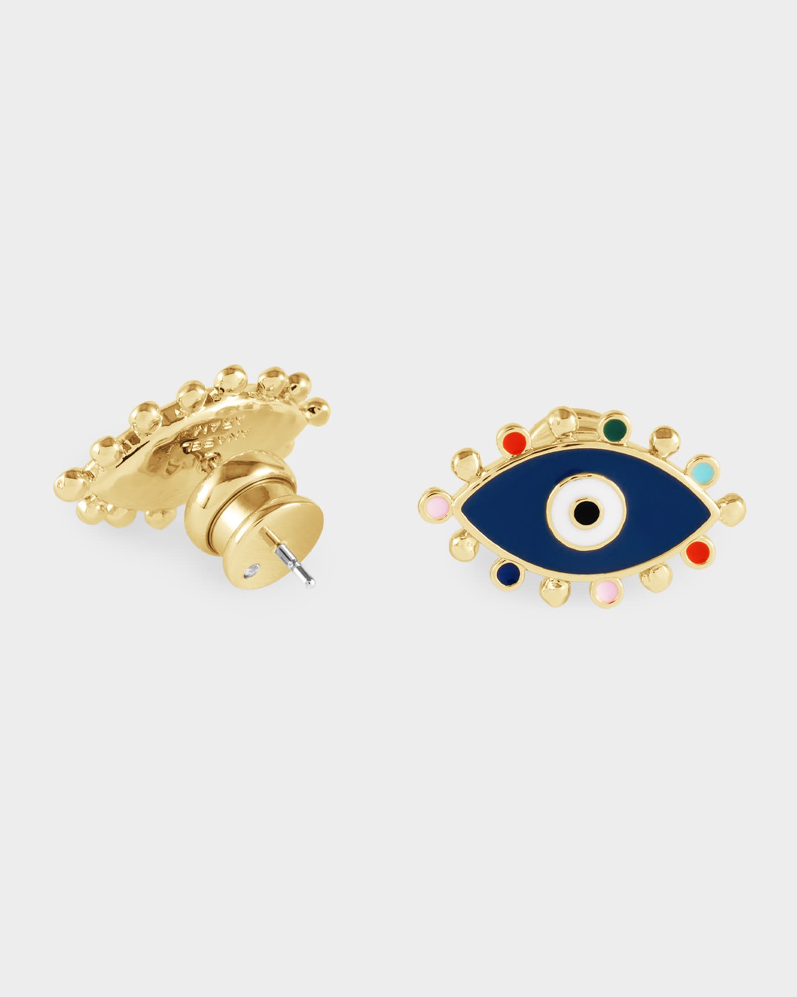 Anabel Aram Jewelry Milos Evil Eye Stud Earrings | Neiman Marcus