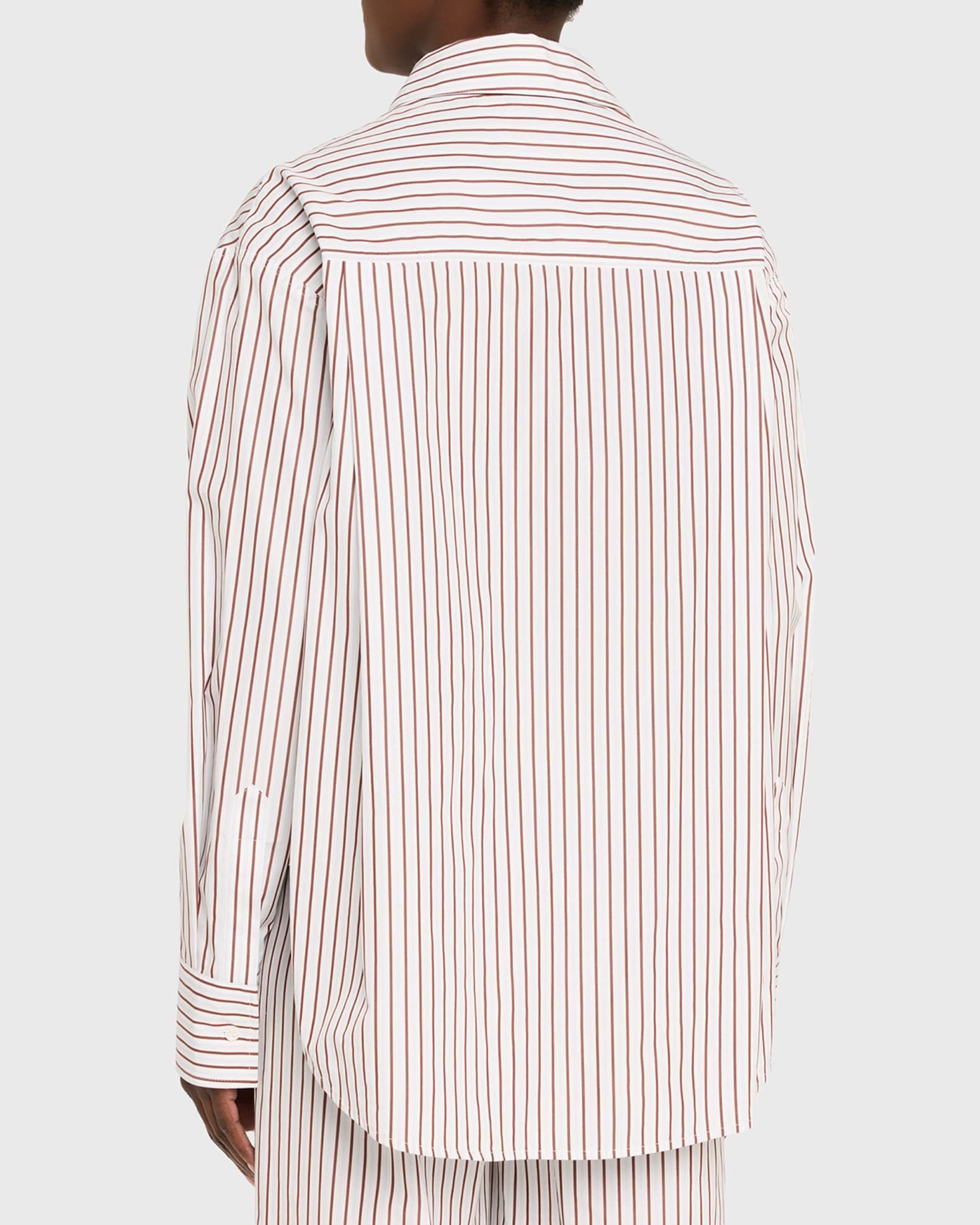 Loulou De Saison Maud Oversized Striped Shirt | Neiman Marcus