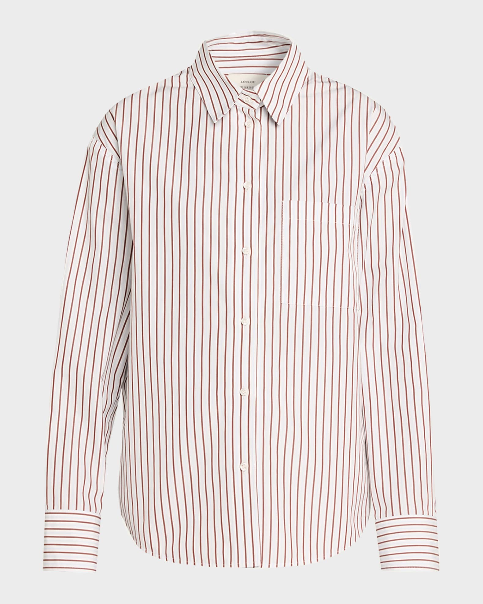 Loulou De Saison Maud Oversized Striped Shirt | Neiman Marcus