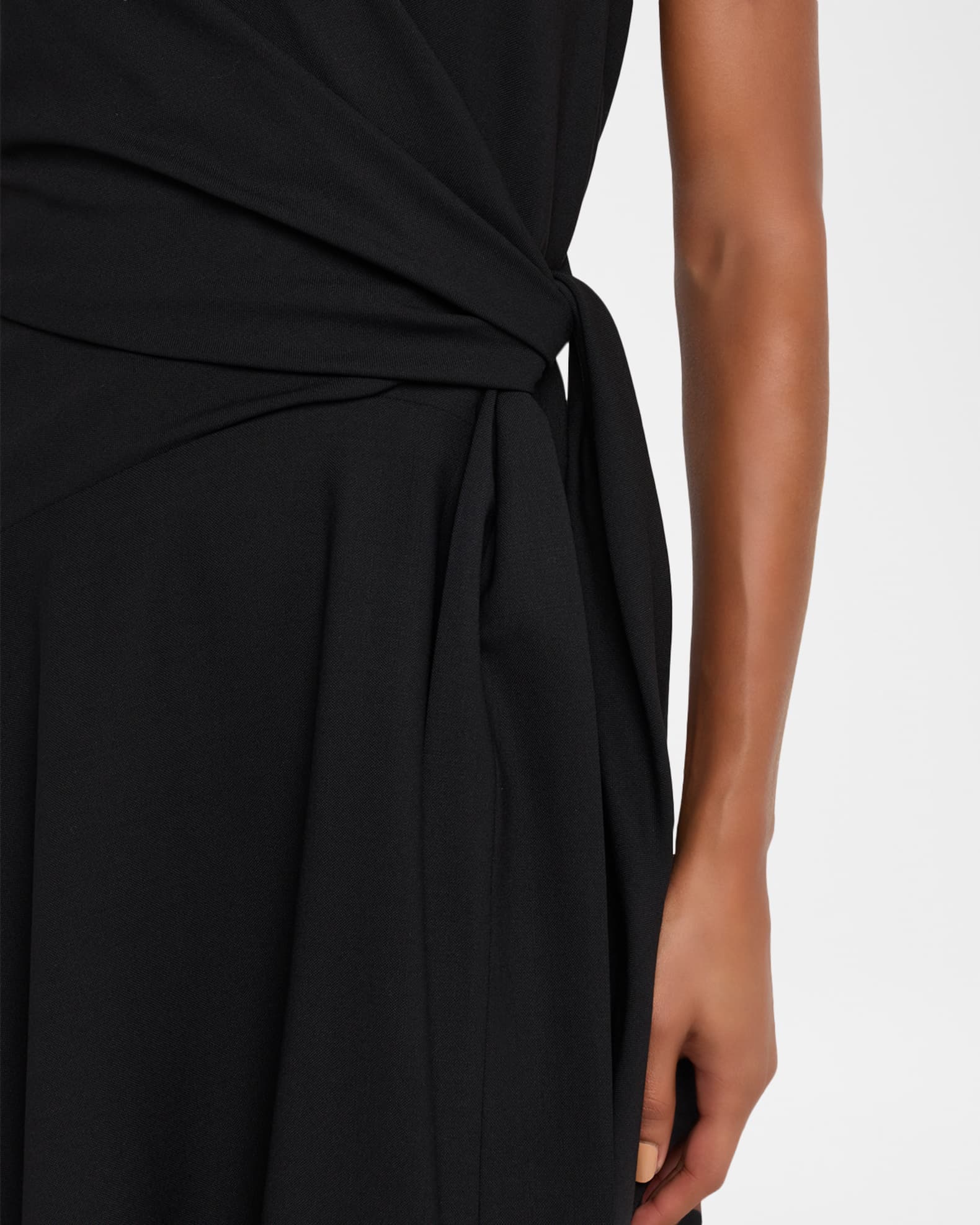 Lafayette 148 New York Sleeveless Side-Tie Handkerchief Midi Dress ...