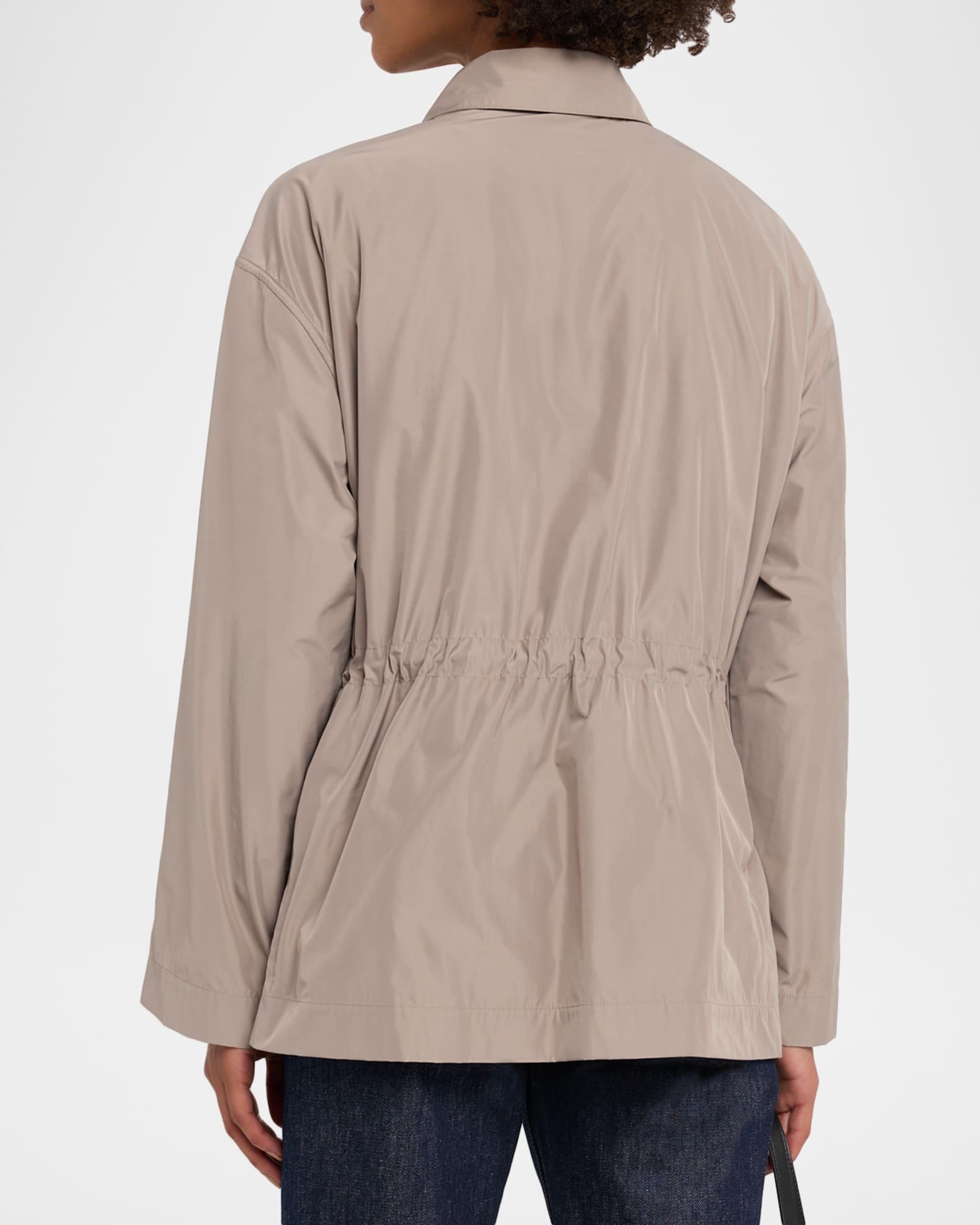 Lafayette 148 New York Drawcord Technical Twill Jacket | Neiman Marcus