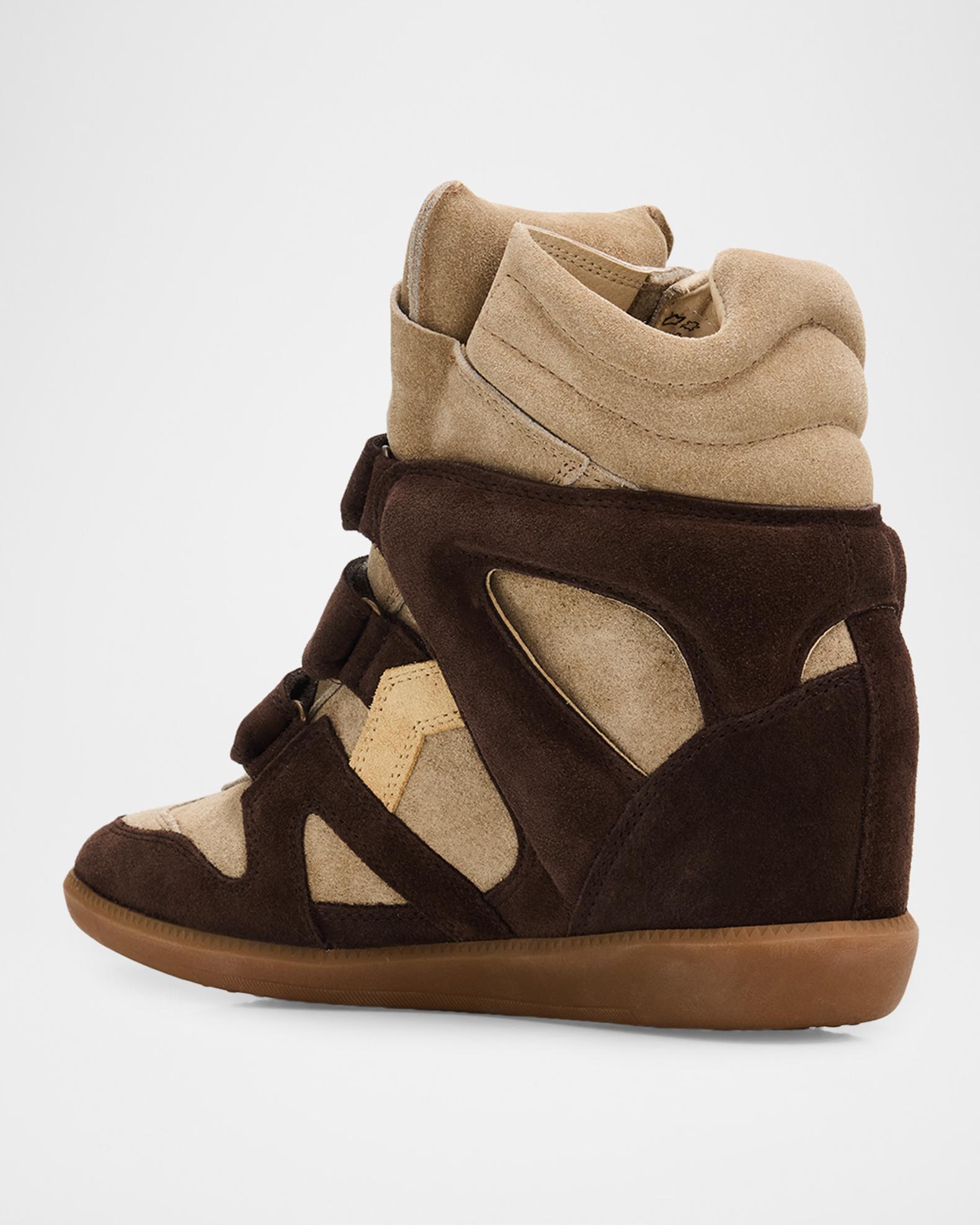 Isabel Marant Bekett Suede High-Top Platform Sneakers | Neiman Marcus