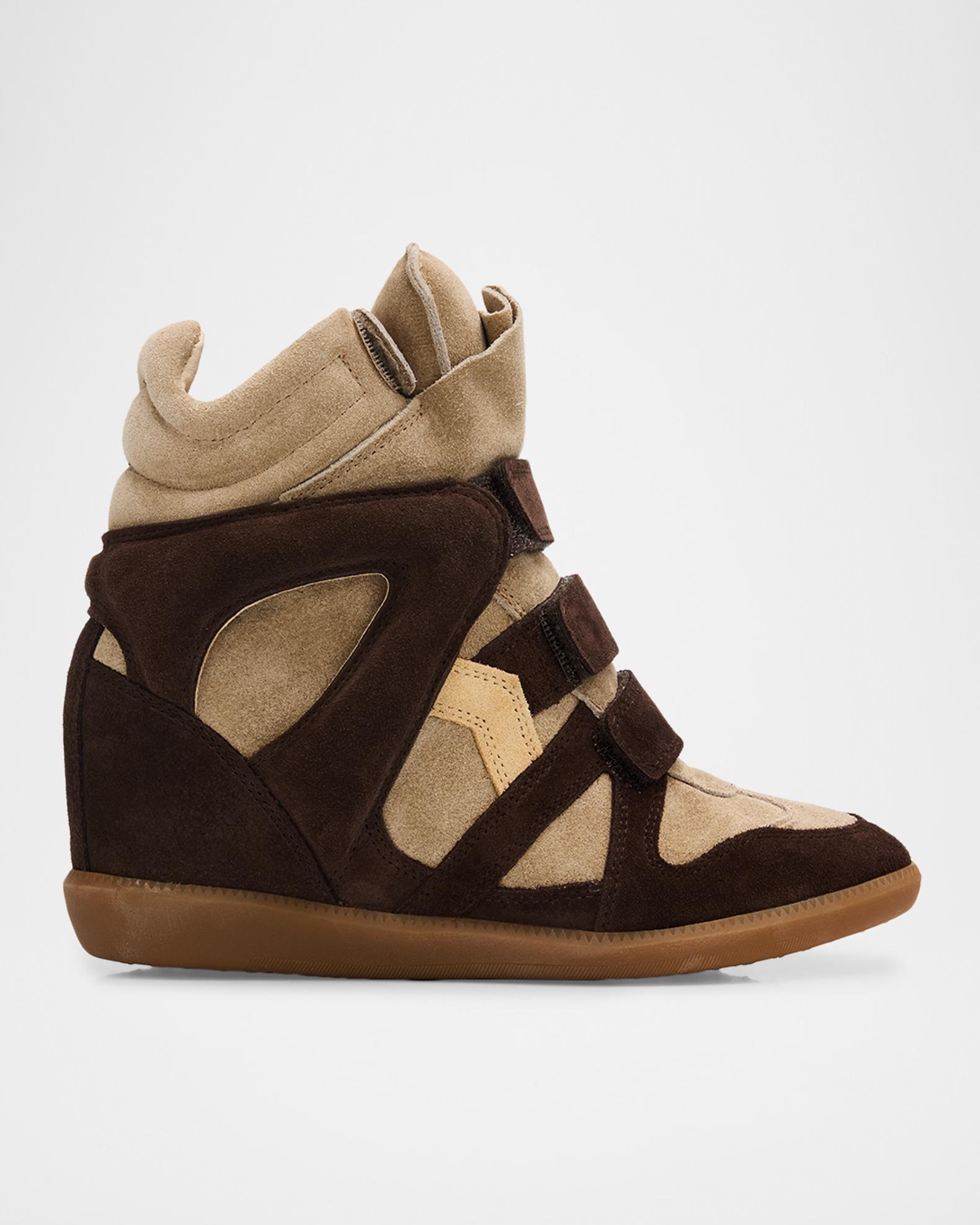 Isabel Marant Bekett Suede High-Top Platform Sneakers | Neiman Marcus