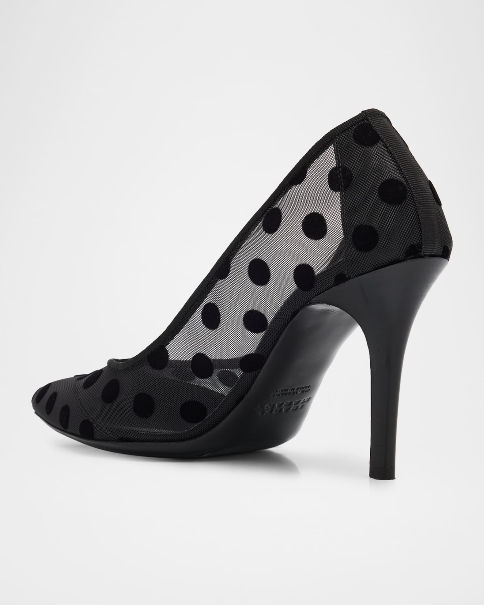 Isabel Marant Pristy Polka-Dot Mesh Pumps | Neiman Marcus