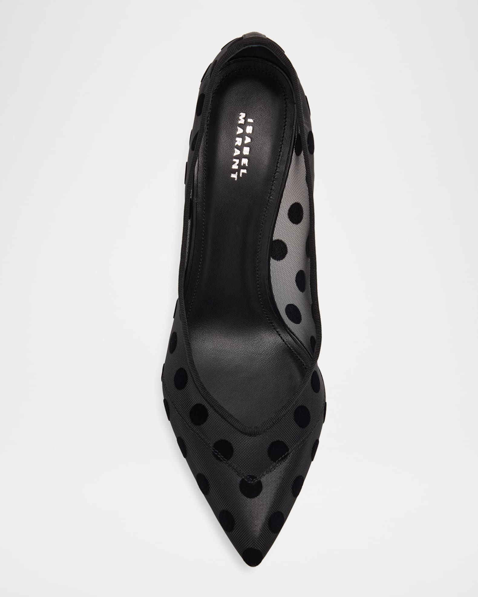 Isabel Marant Pristy Polka-Dot Mesh Pumps | Neiman Marcus