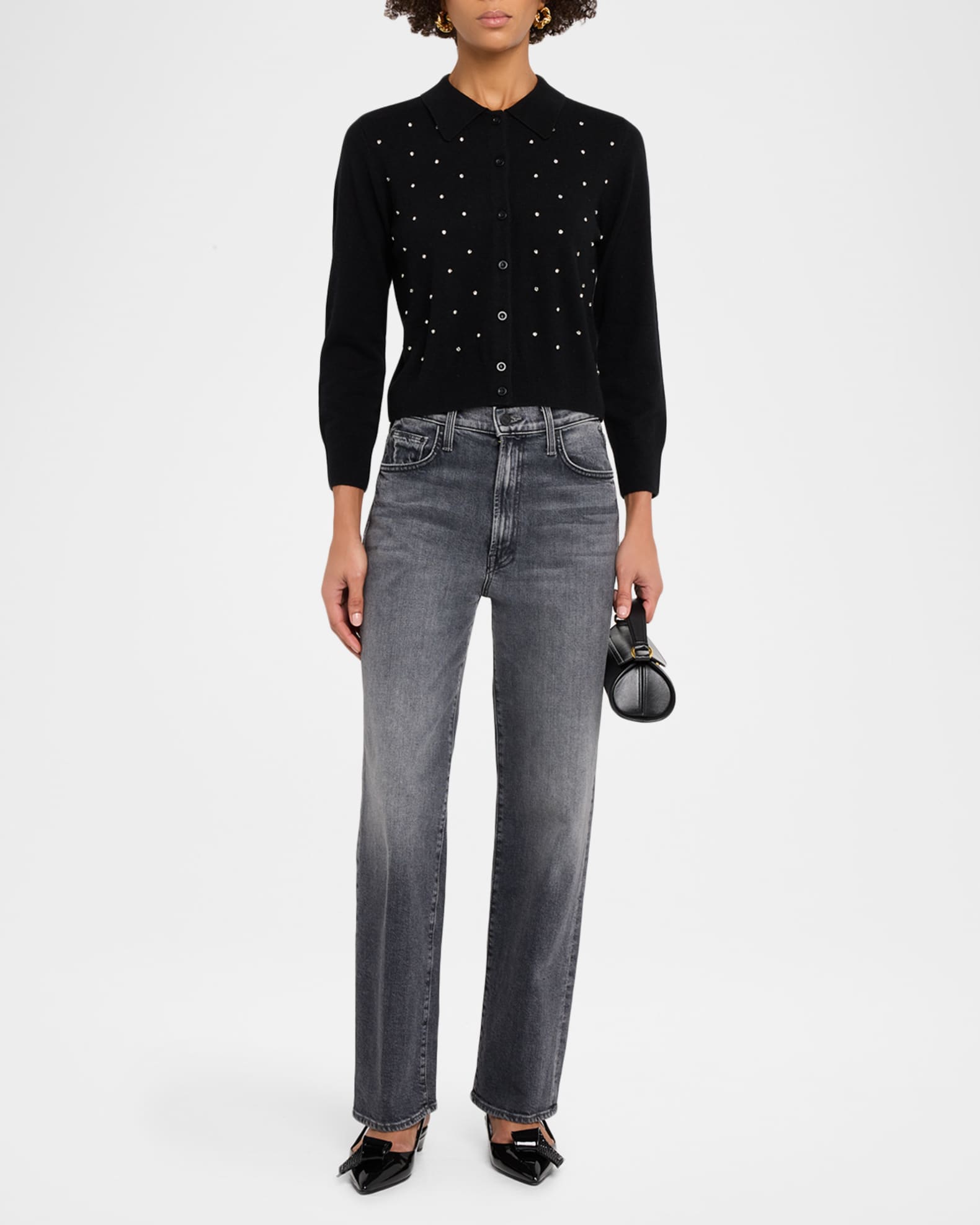 FRAME The Rhinestone Cardigan | Neiman Marcus