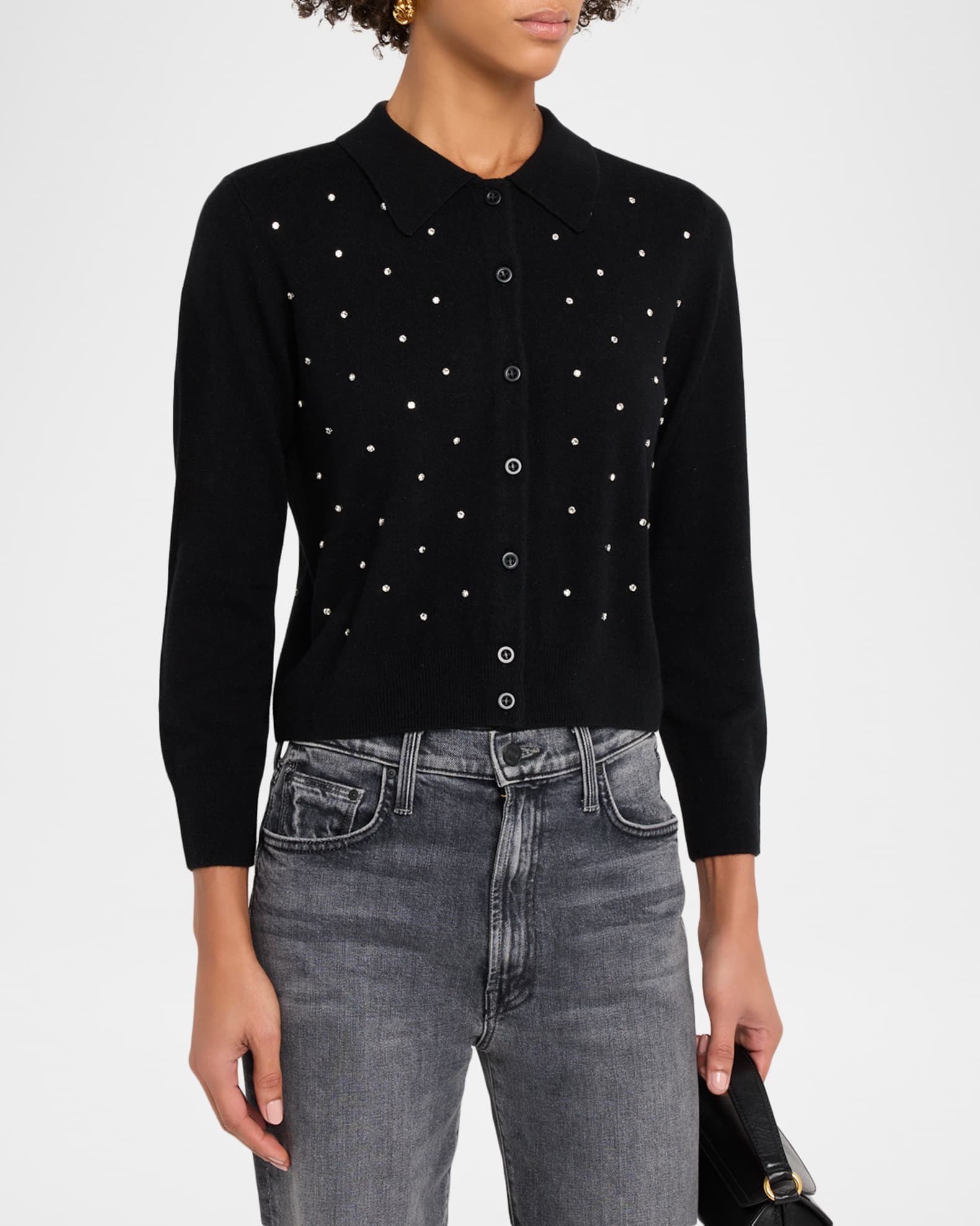 FRAME The Rhinestone Cardigan | Neiman Marcus