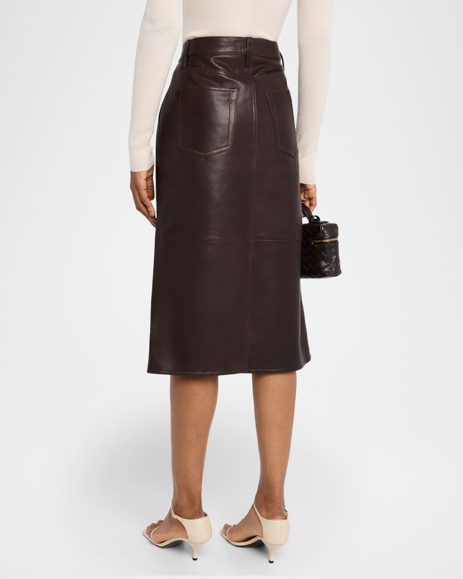FRAME The Leather Trouser Skirt | Neiman Marcus
