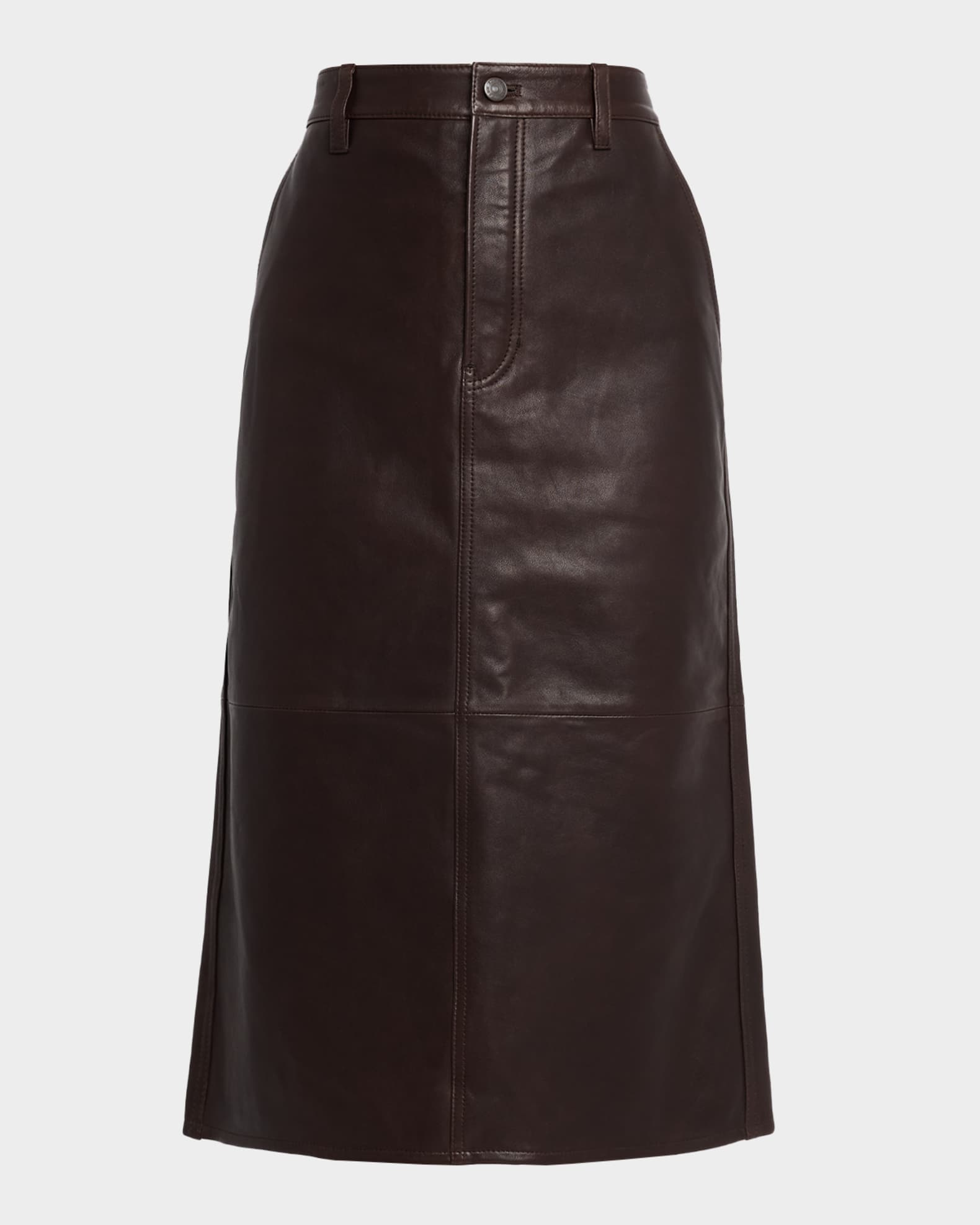 FRAME The Leather Trouser Skirt | Neiman Marcus