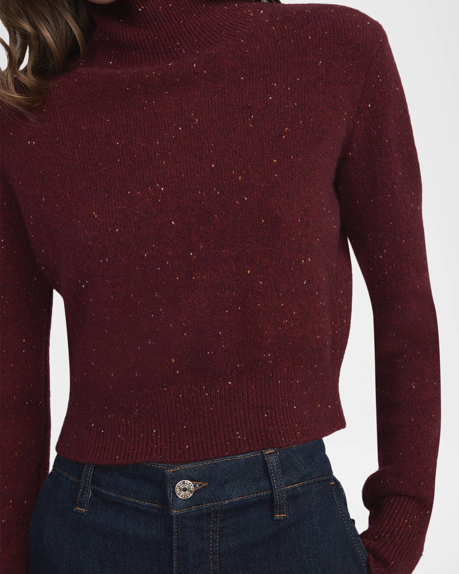 FRAME The Cashmere Fleck Turtleneck | Neiman Marcus