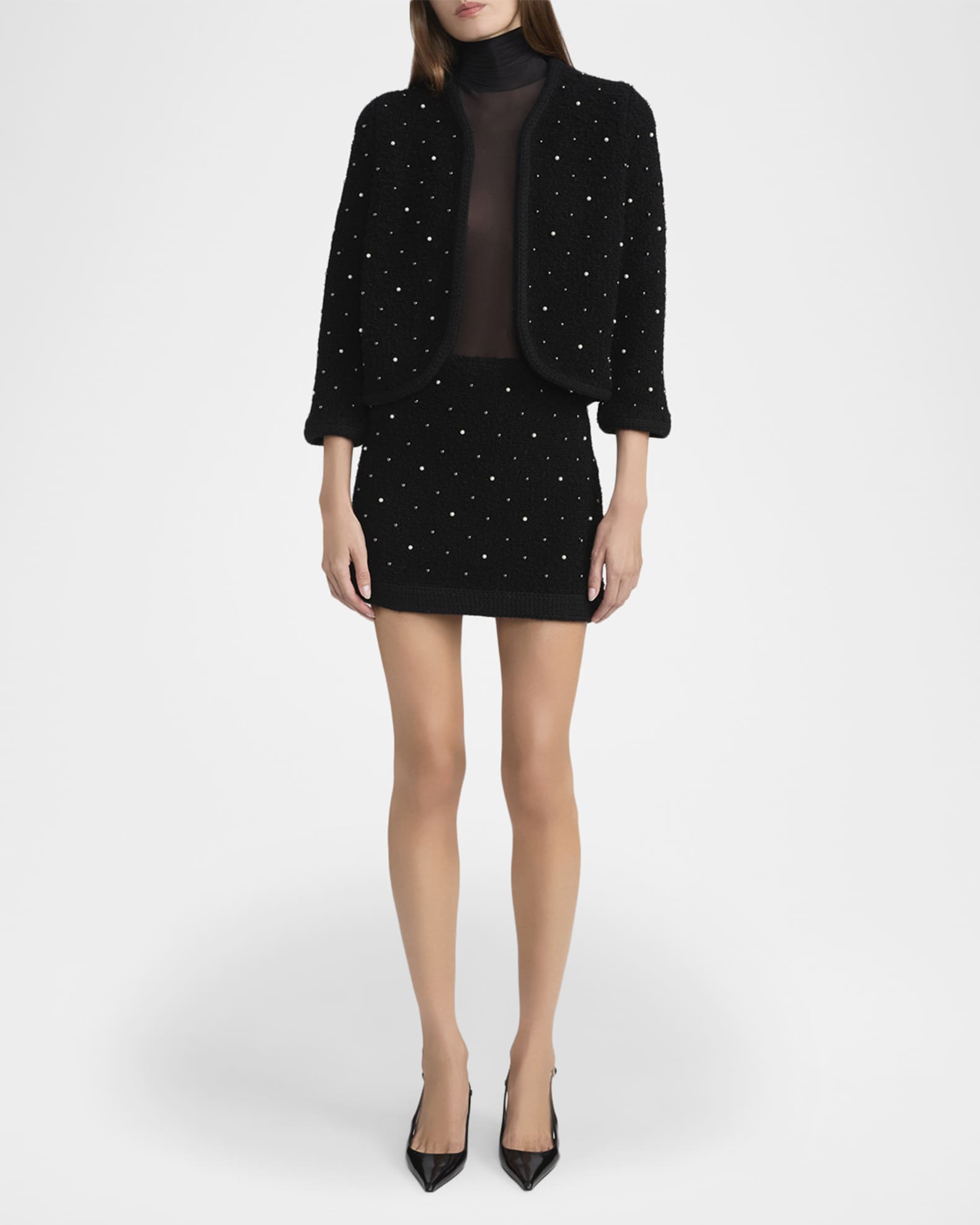 FRAME The Embellished Mini Skirt | Neiman Marcus