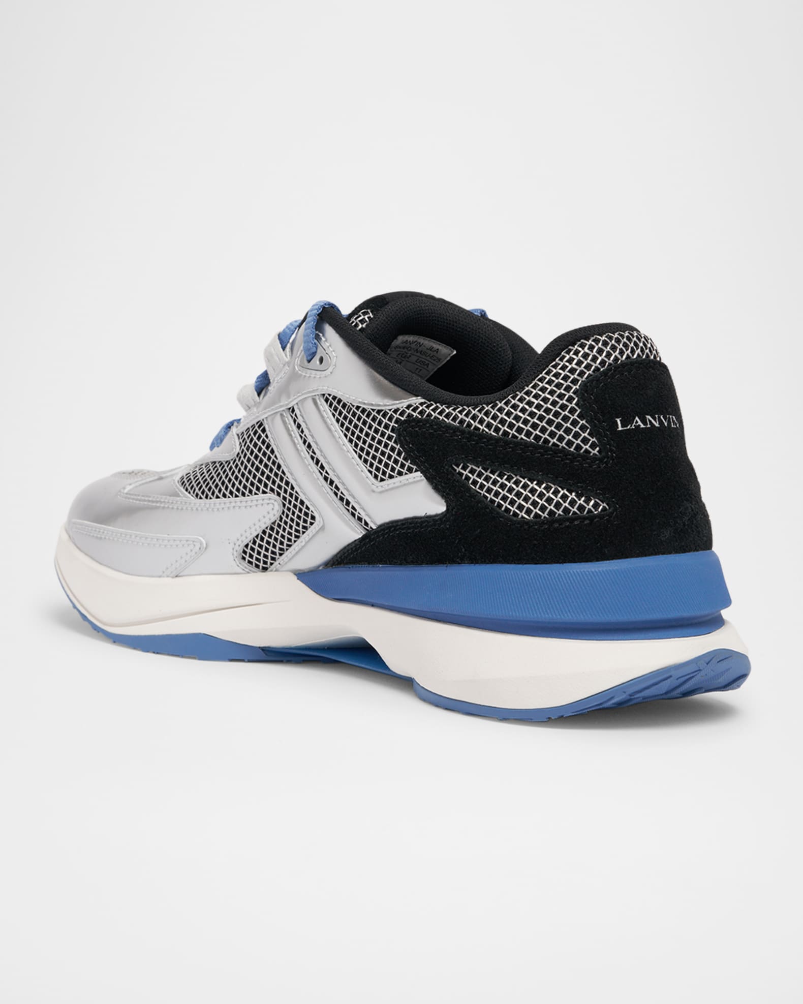 Lanvin Men's JLA Mesh & Leather Low-Top Runner Sneakers | Neiman Marcus