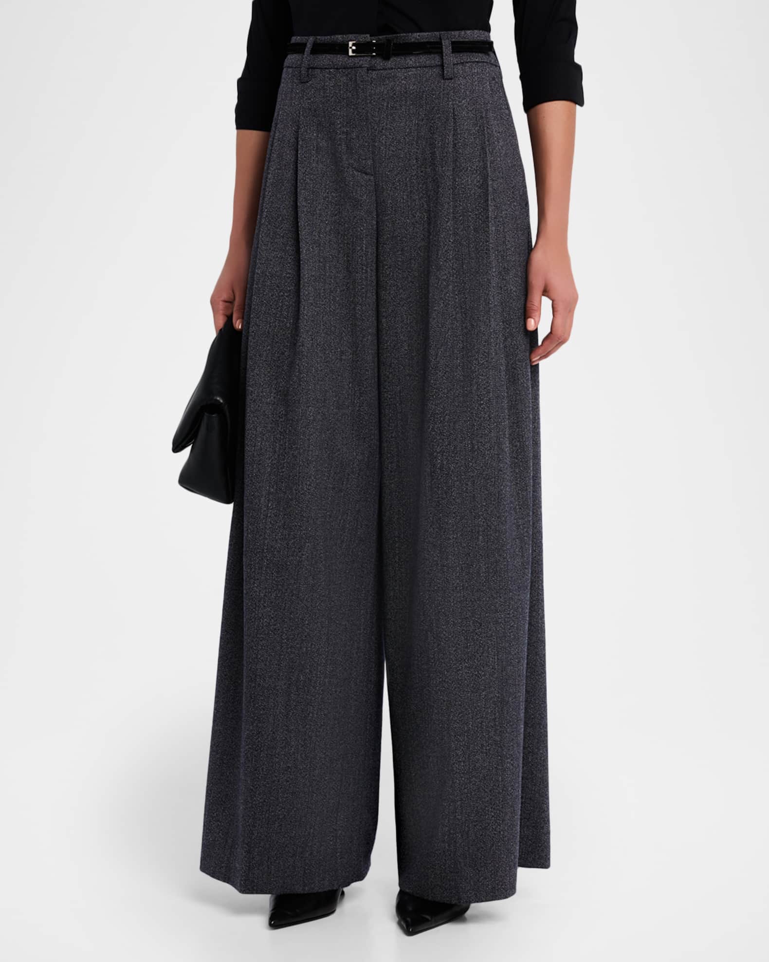 TWP Next Didi Stretch Wool Wide-Leg Trousers | Neiman Marcus