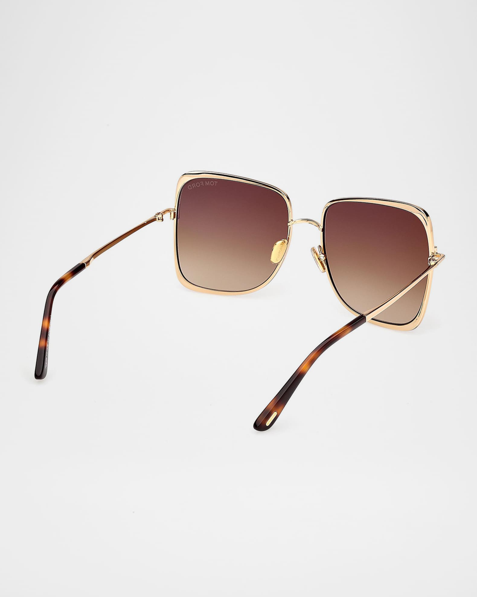 TOM FORD Tara 57mm Metal Square Sunglasses | Neiman Marcus