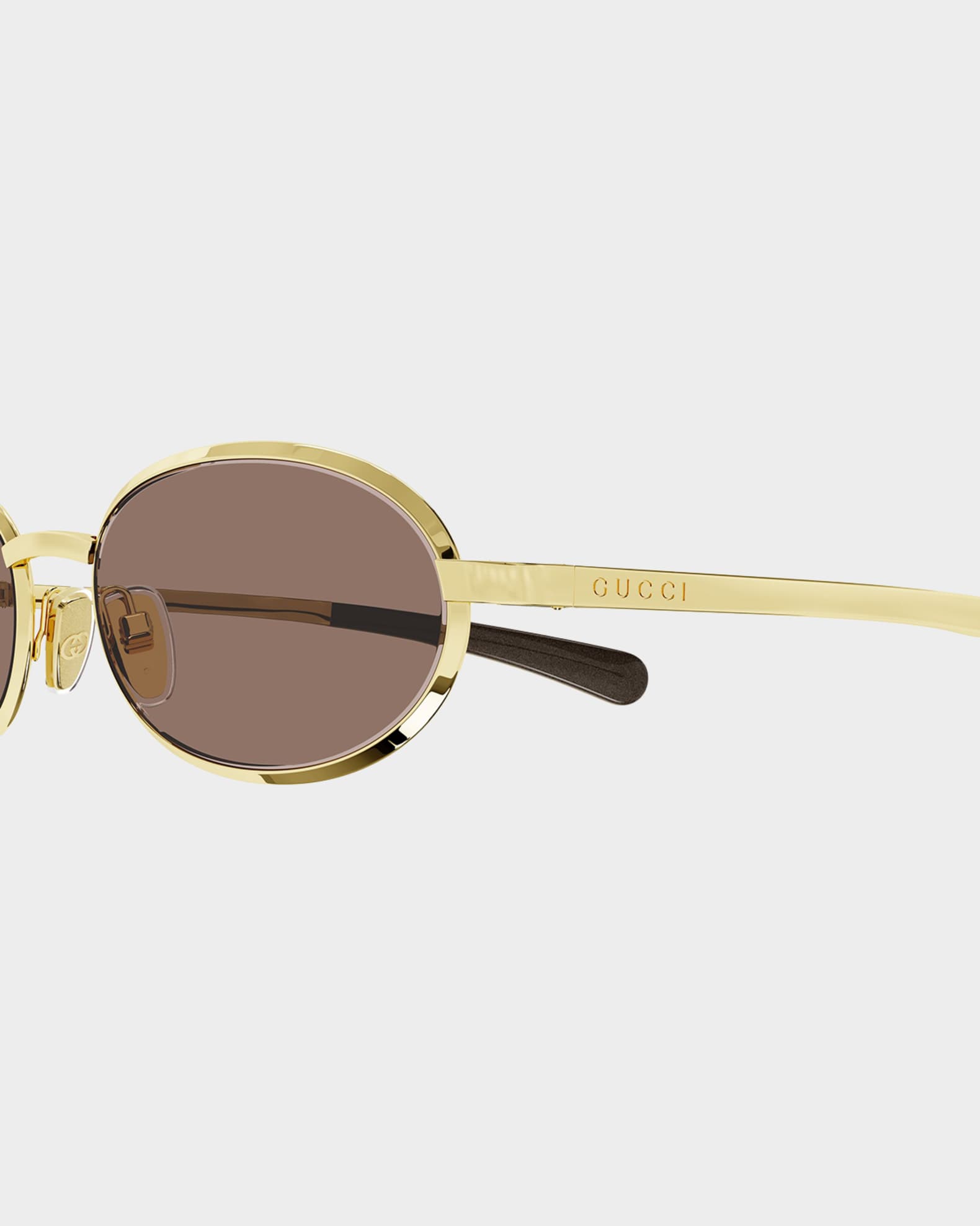 Gucci Men's Oval Metal Sunglasses | Neiman Marcus