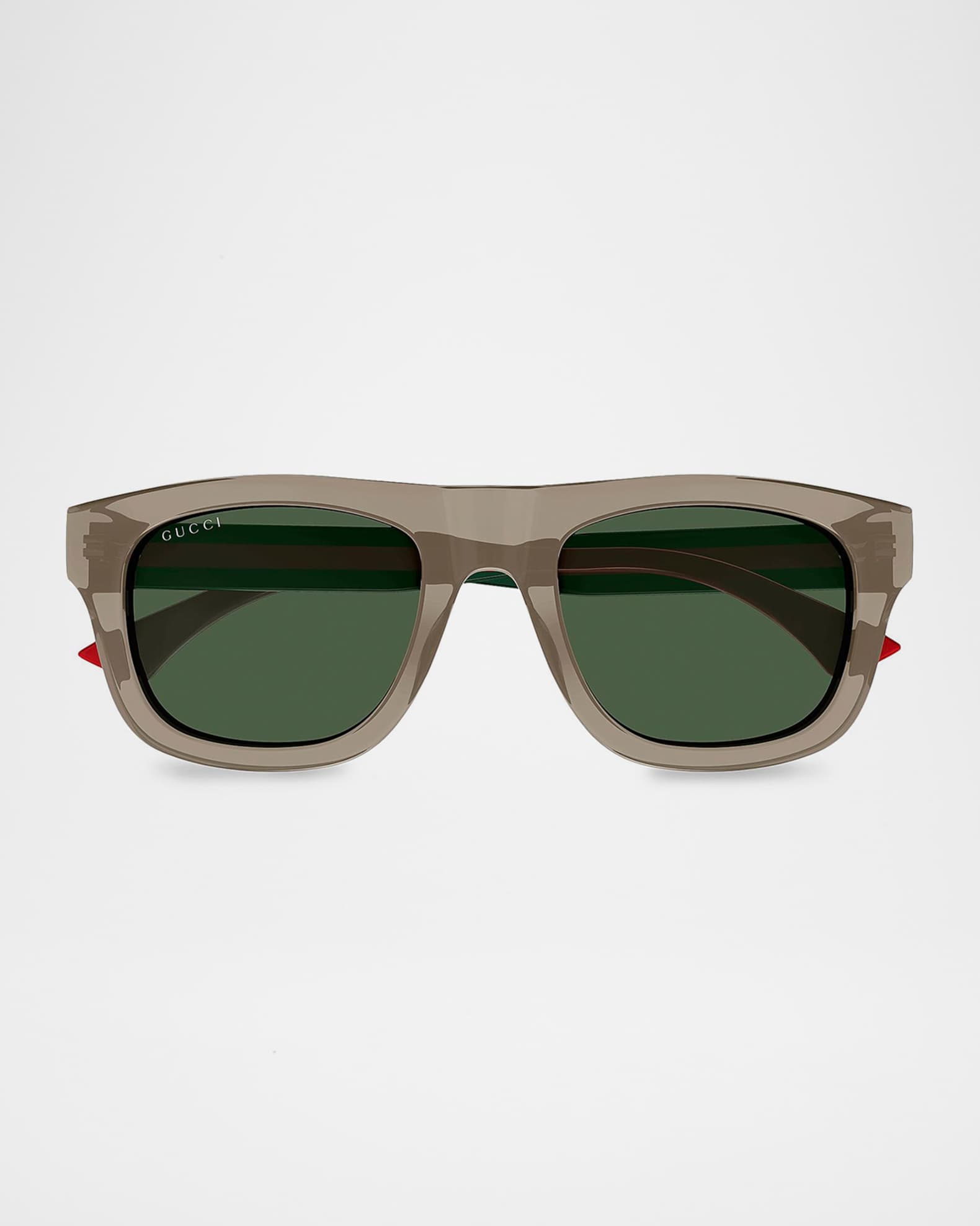 Gucci Men's New Pop Web 52mm Square Acetate Sunglasses | Neiman Marcus