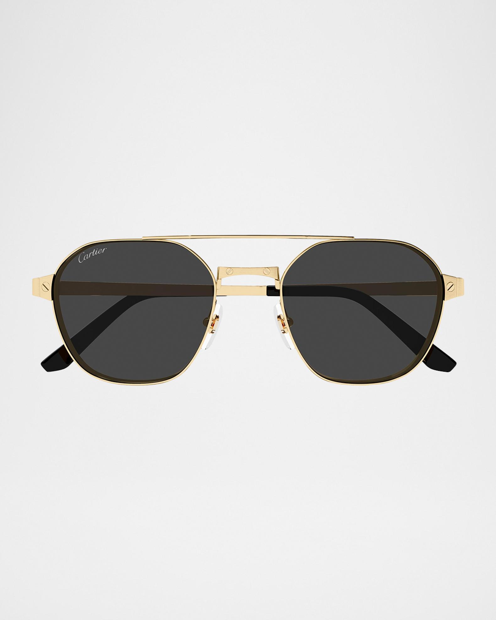 Cartier Men's Double-Bridge Metal Aviator Sunglasses | Neiman Marcus