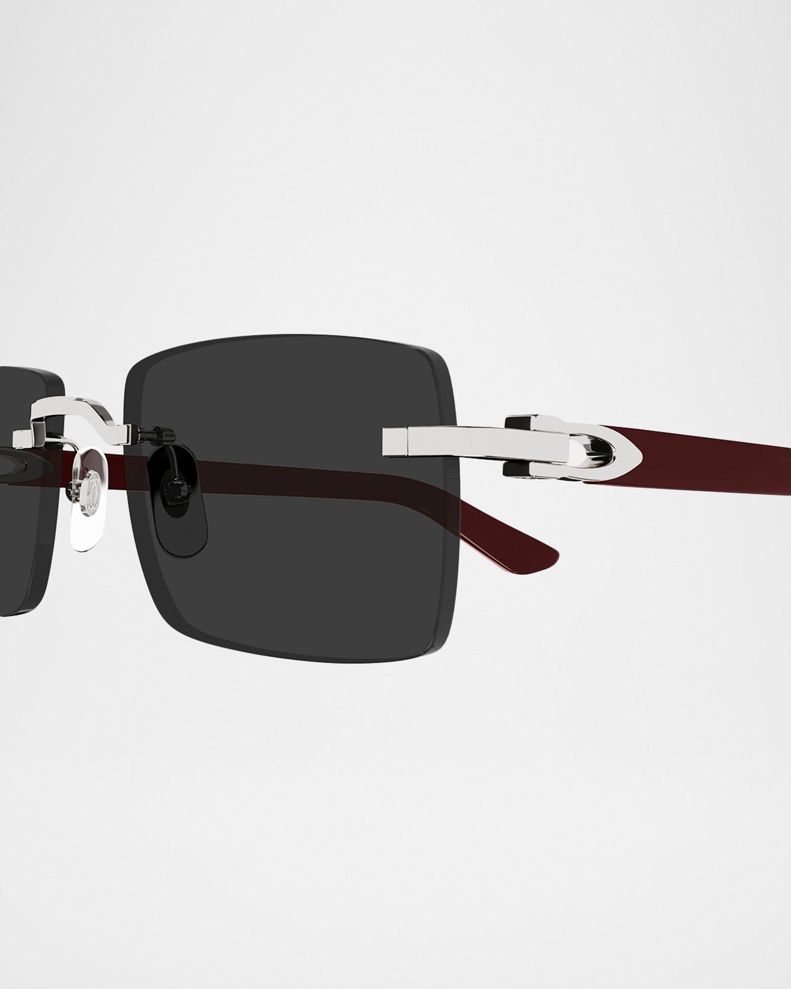 Cartier Men's Rimless Metal C-Hinge Rectangle Sunglasses | Neiman Marcus