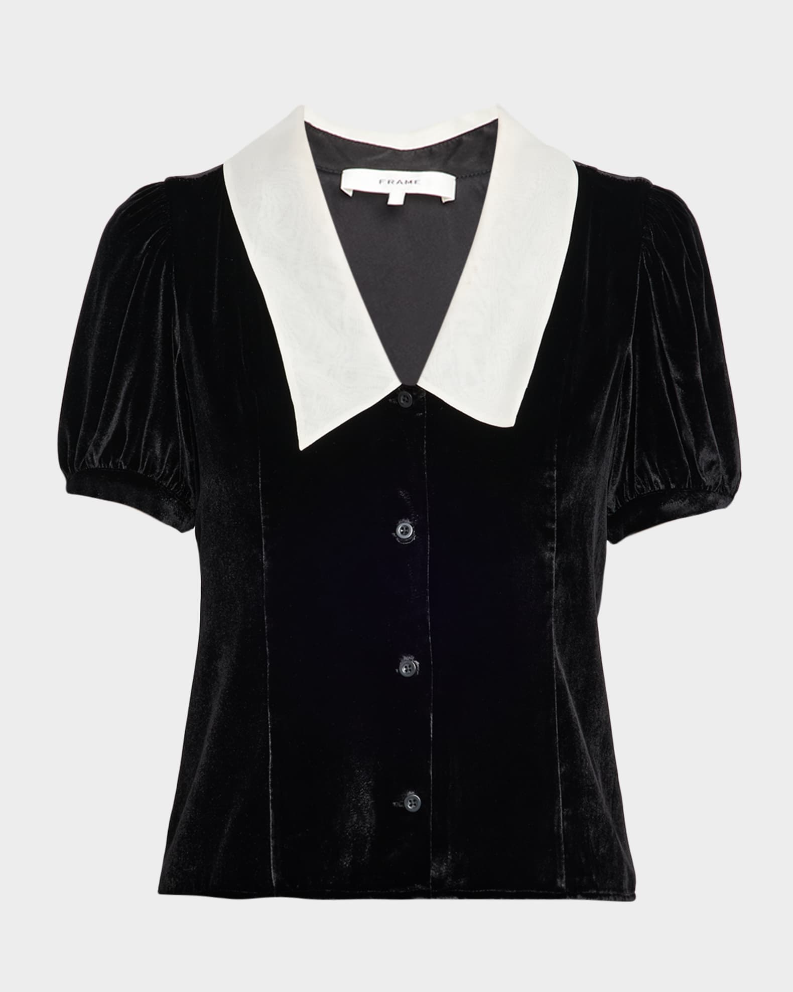 FRAME The Velvet Sailor Button-Front Shirt | Neiman Marcus