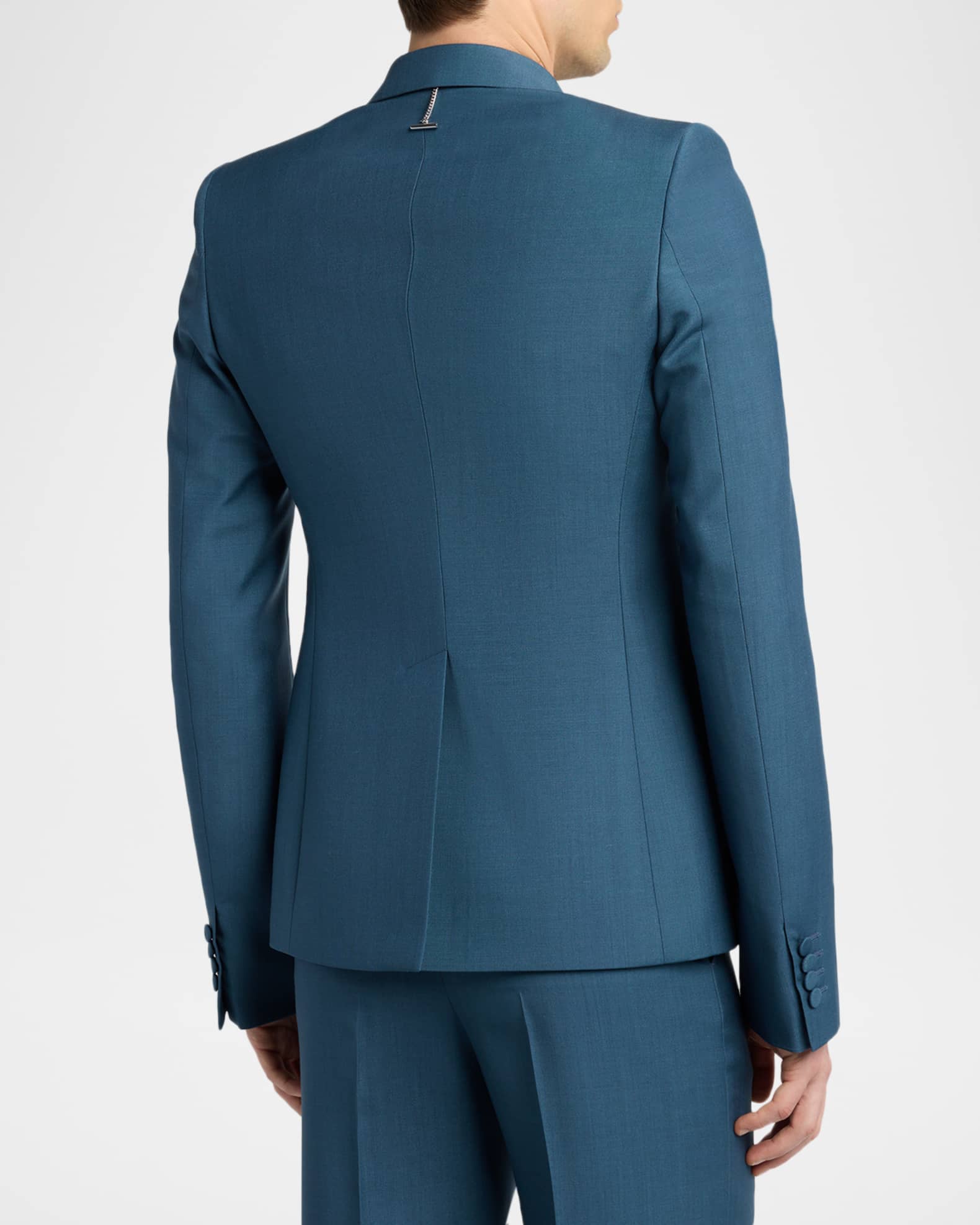 McQueen Men's Wool Double-Breasted Peak Lapel Sport Coat | Neiman Marcus
