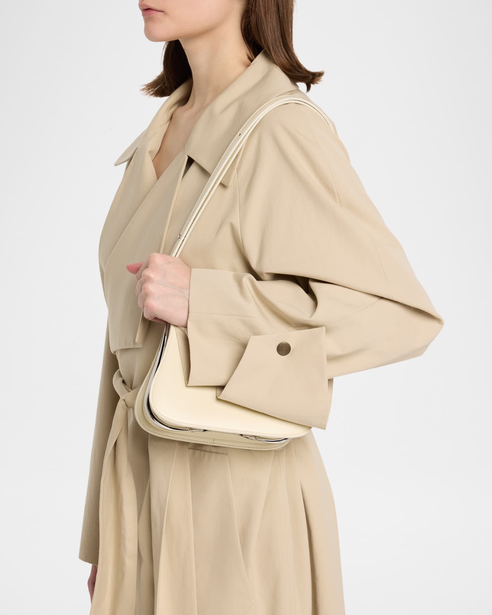 Rabanne Ring Small Leather Shoulder Bag | Neiman Marcus