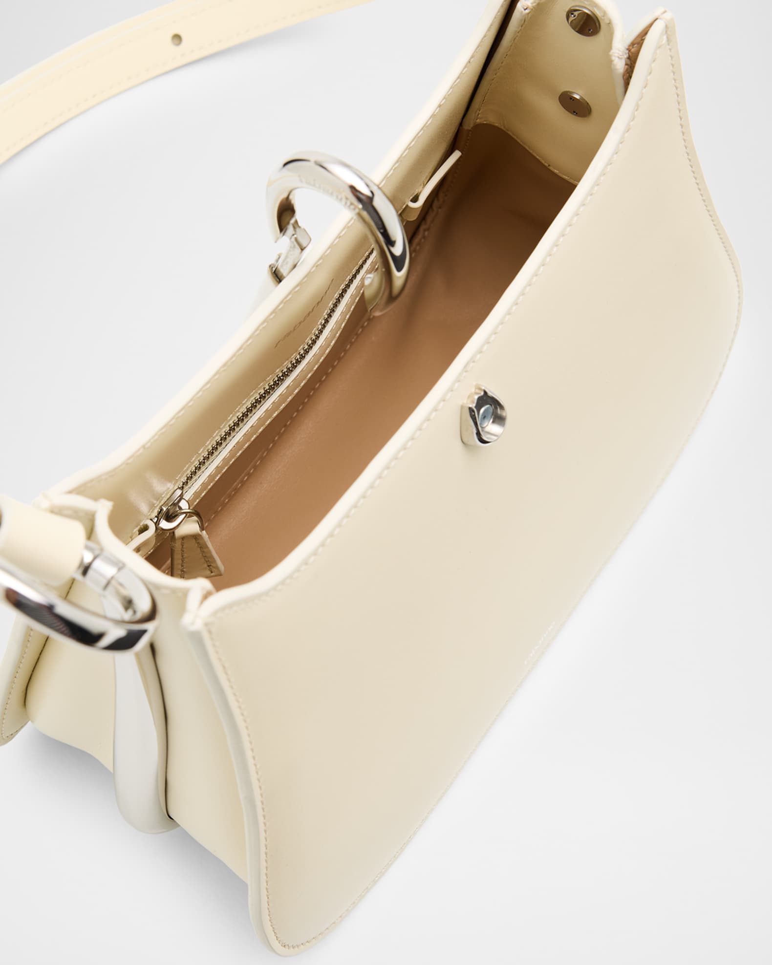 Rabanne Ring Small Leather Shoulder Bag | Neiman Marcus