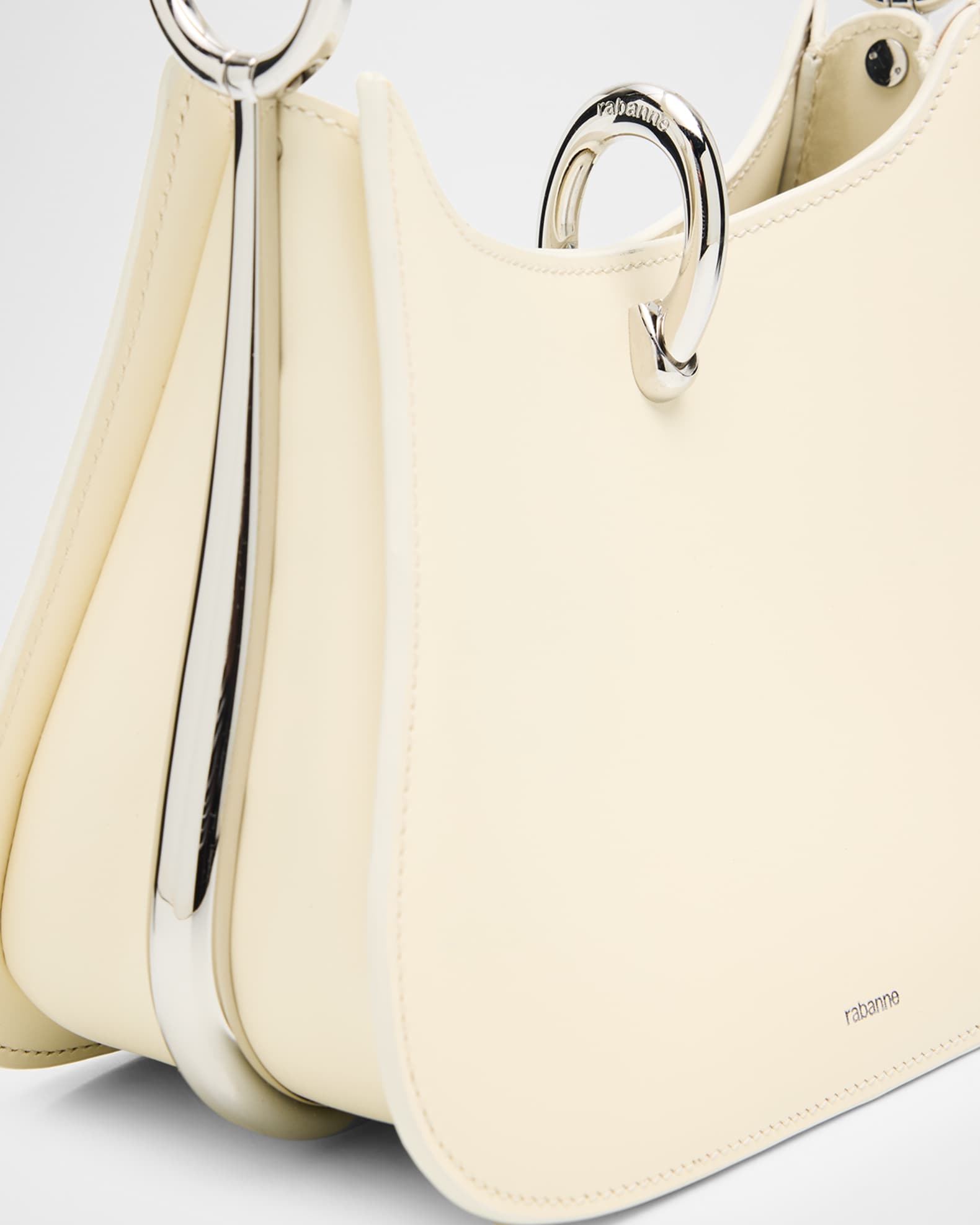 Rabanne Ring Small Leather Shoulder Bag | Neiman Marcus