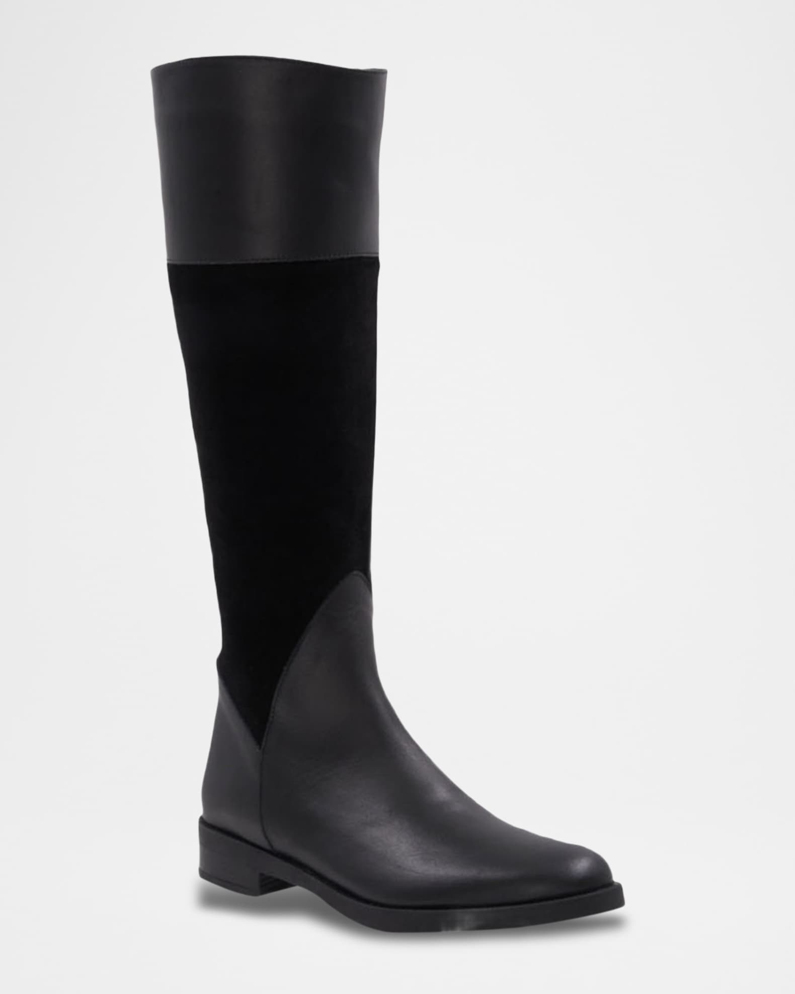 Aquatalia Regina Mixed Leather Riding Boots | Neiman Marcus
