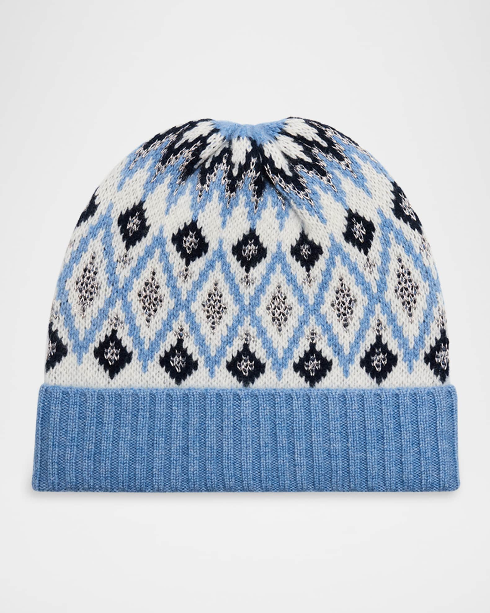 Sofia Cashmere Fair Isle Cashmere Beanie | Neiman Marcus