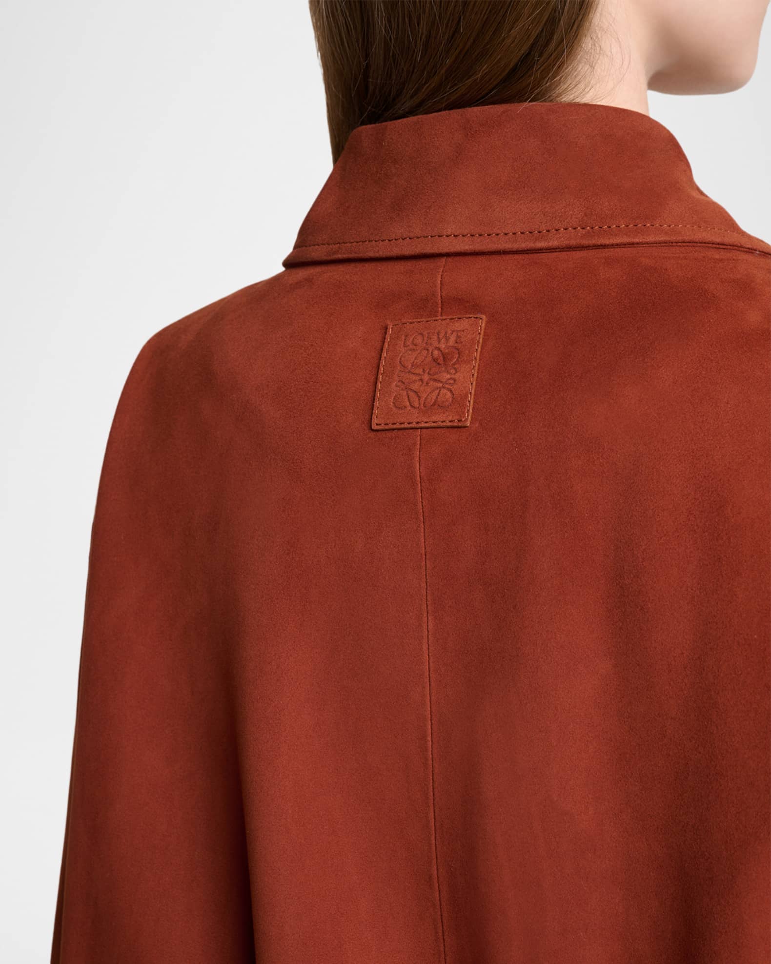 Loewe Coloblock Suede Balloon Jacket | Neiman Marcus