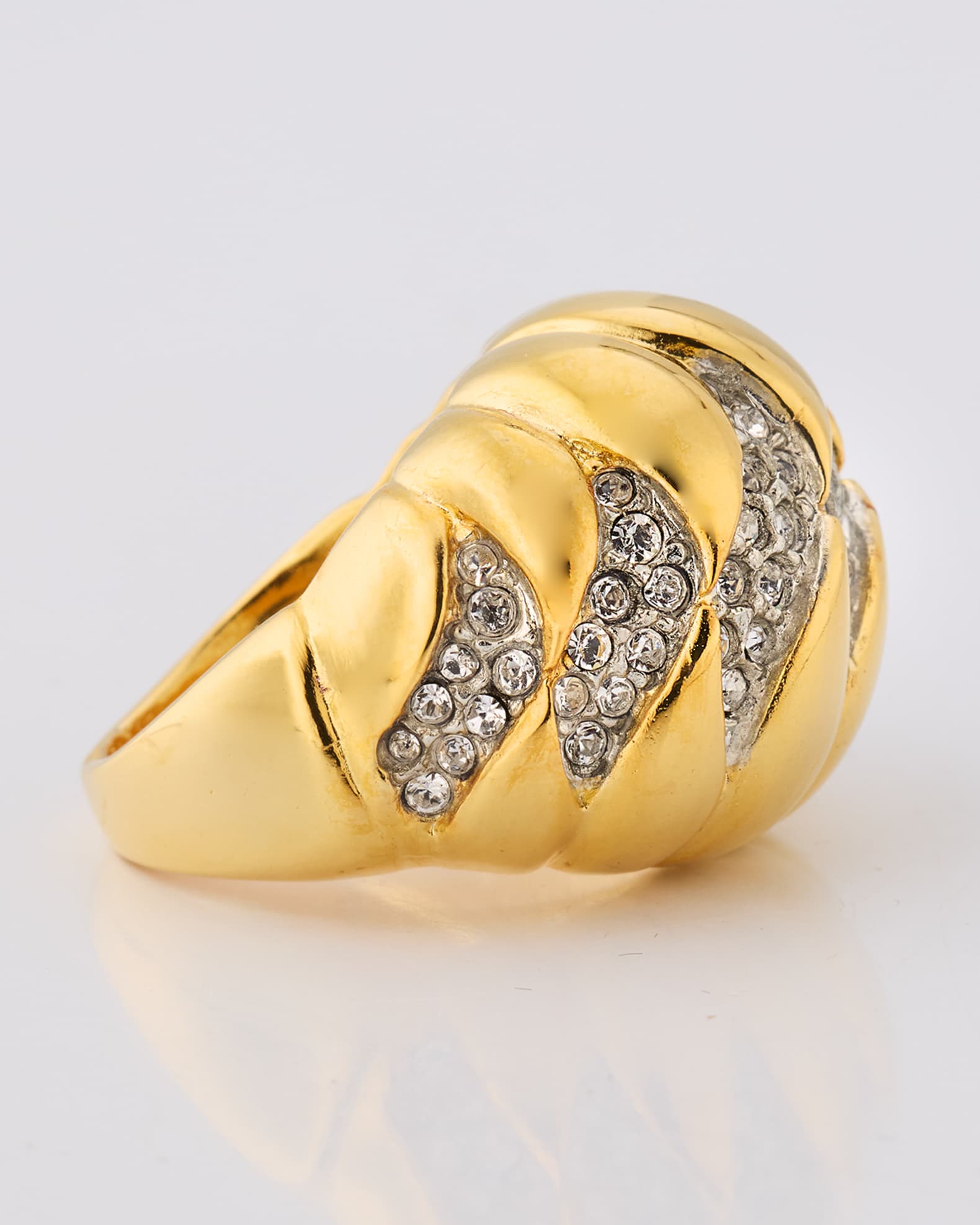 Golconda by Kenneth Jay Lane Wave Dome Adjustable Ring | Neiman Marcus