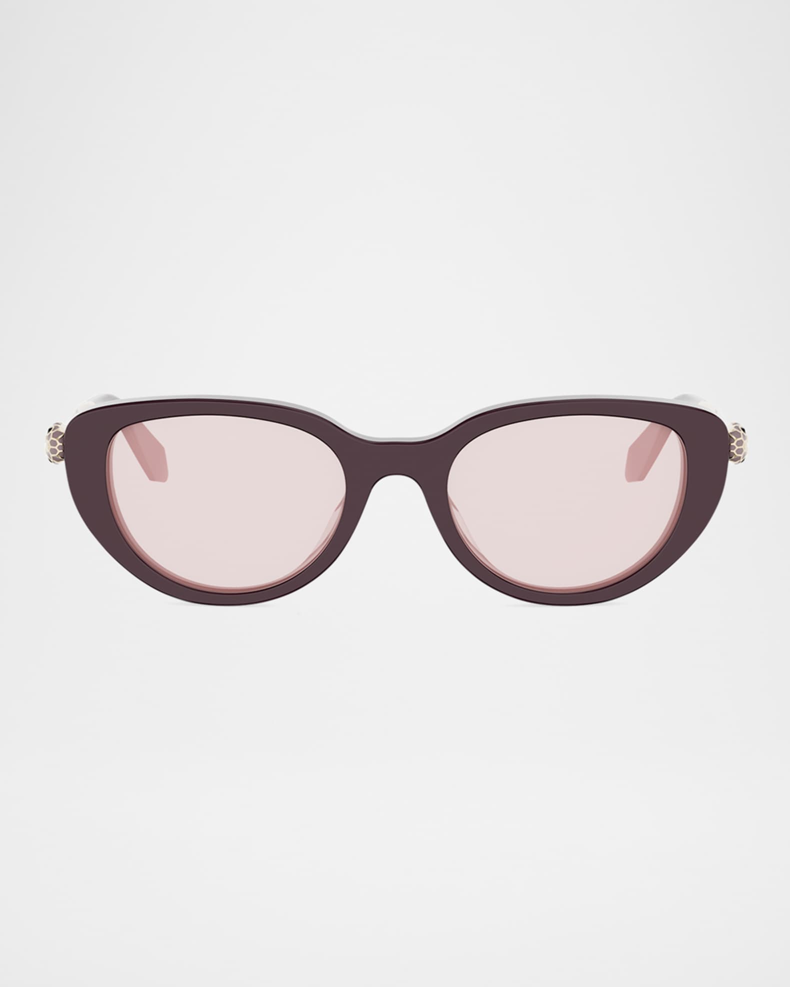 BVLGARI Serpenti Forever Acetate Oval Sunglasses | Neiman Marcus