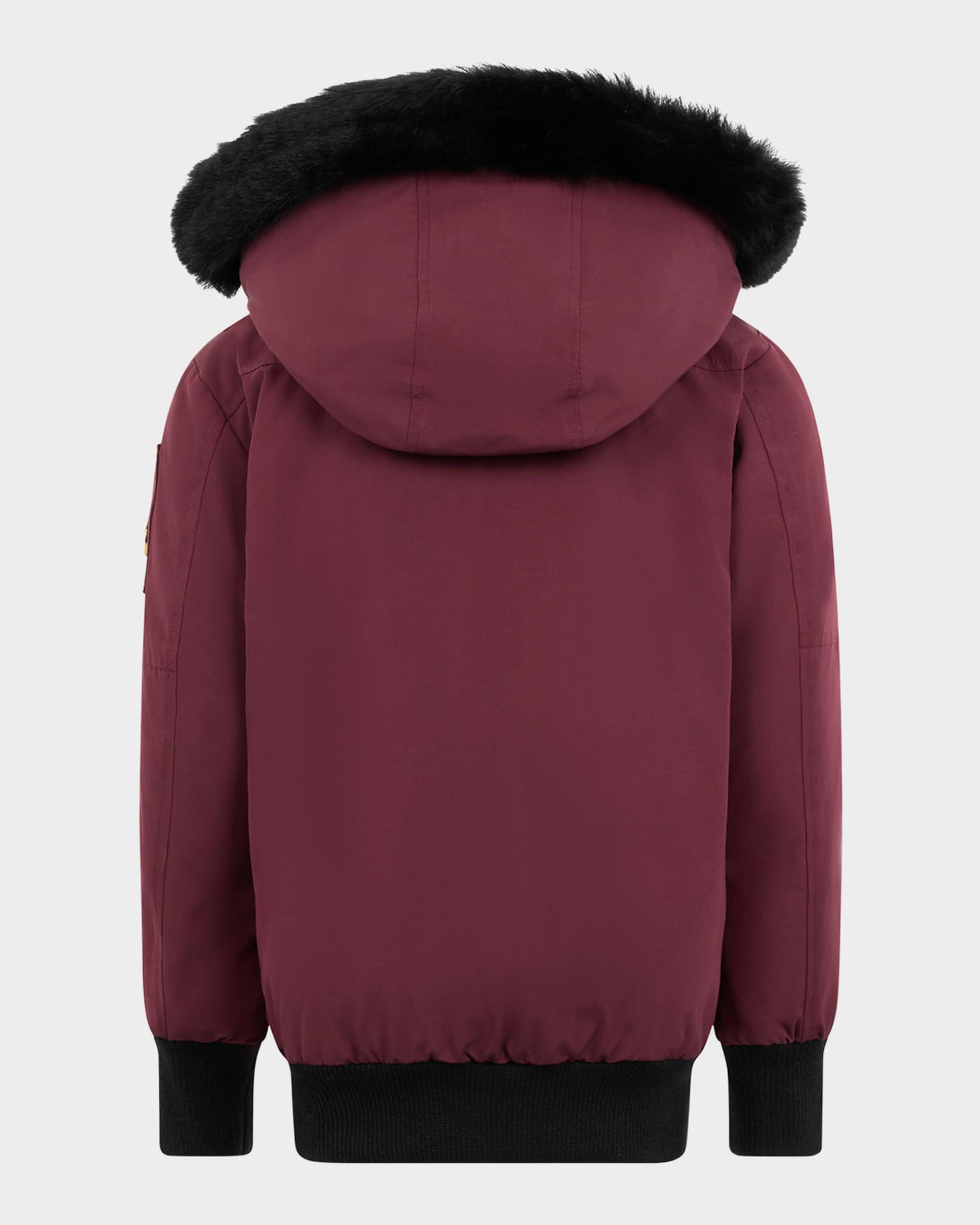 Moose Knuckles Kid's Gold Series Shearling-Trim Bomber Jacket, Size XL ...